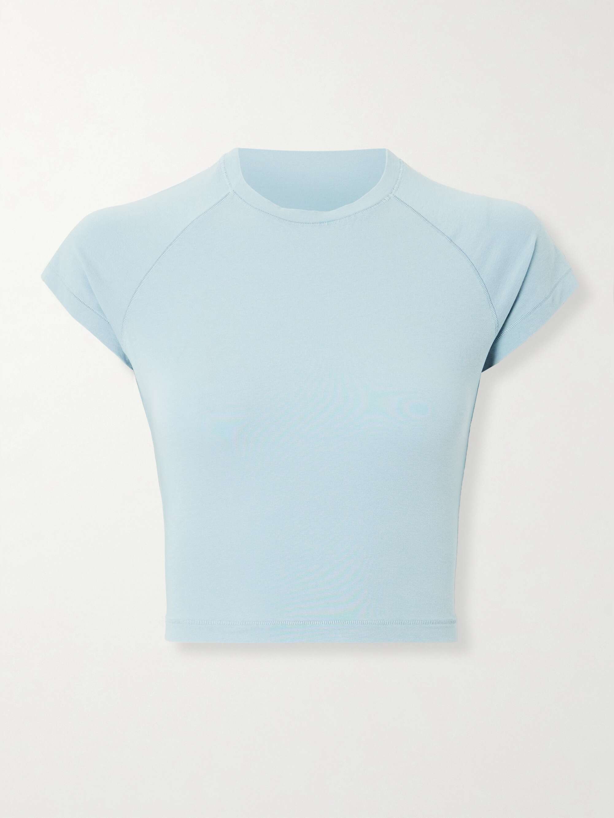 SKIMS New Vintage Cropped Raglan T-shirt - Denim | NET-A-PORTER