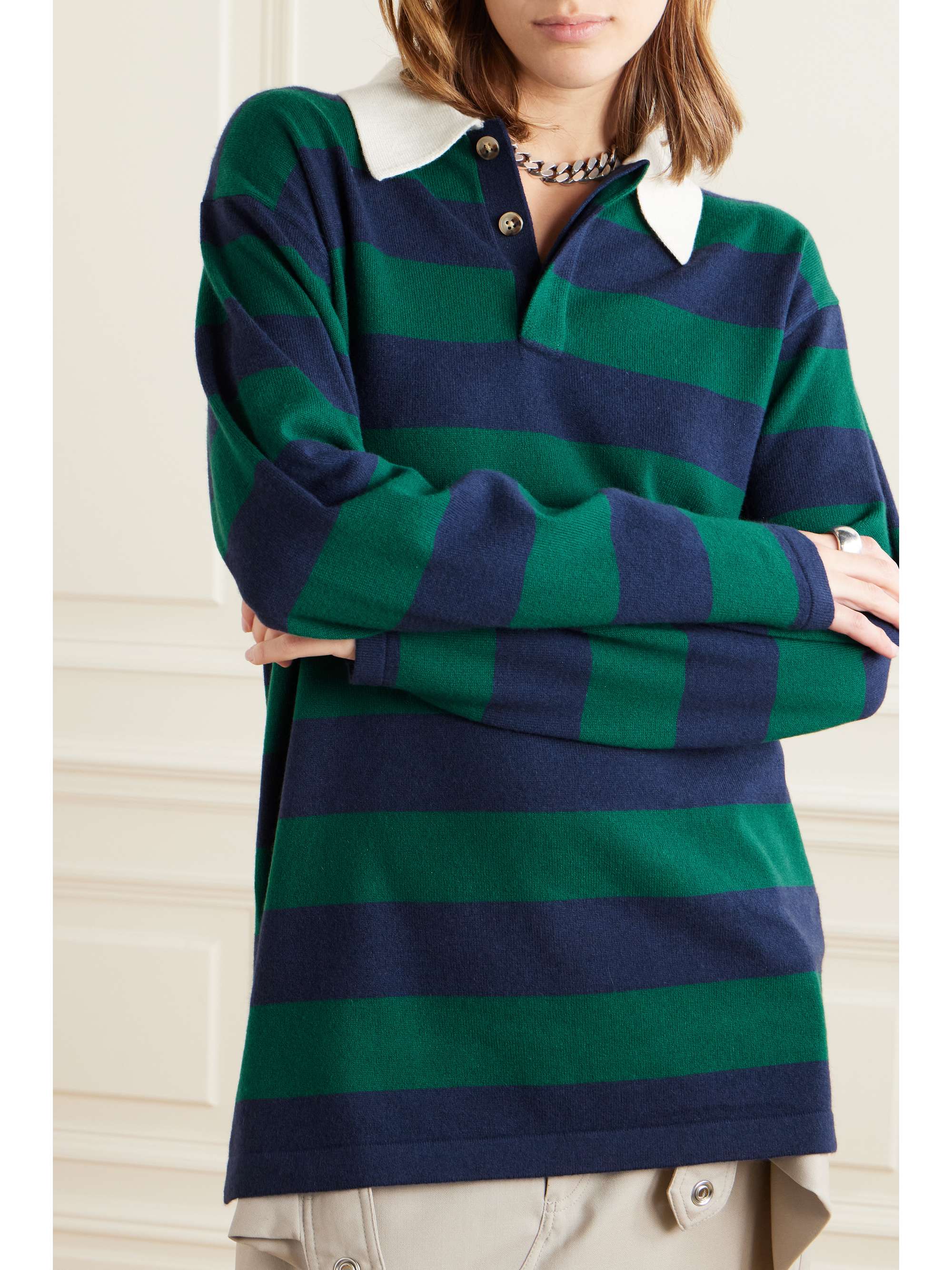 GUEST IN RESIDENCE Rugby oversized striped cashmere sweater | NET-A-PORTER