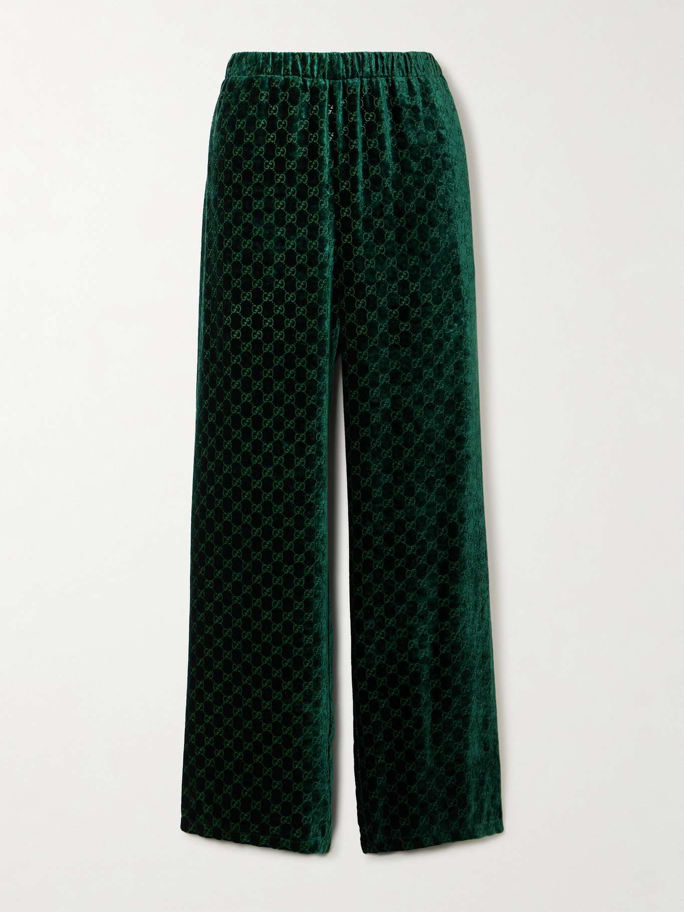 GUCCI Devoré-velvet track pants | NET-A-PORTER