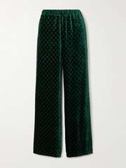 GUCCI Devoré-velvet track pants | NET-A-PORTER