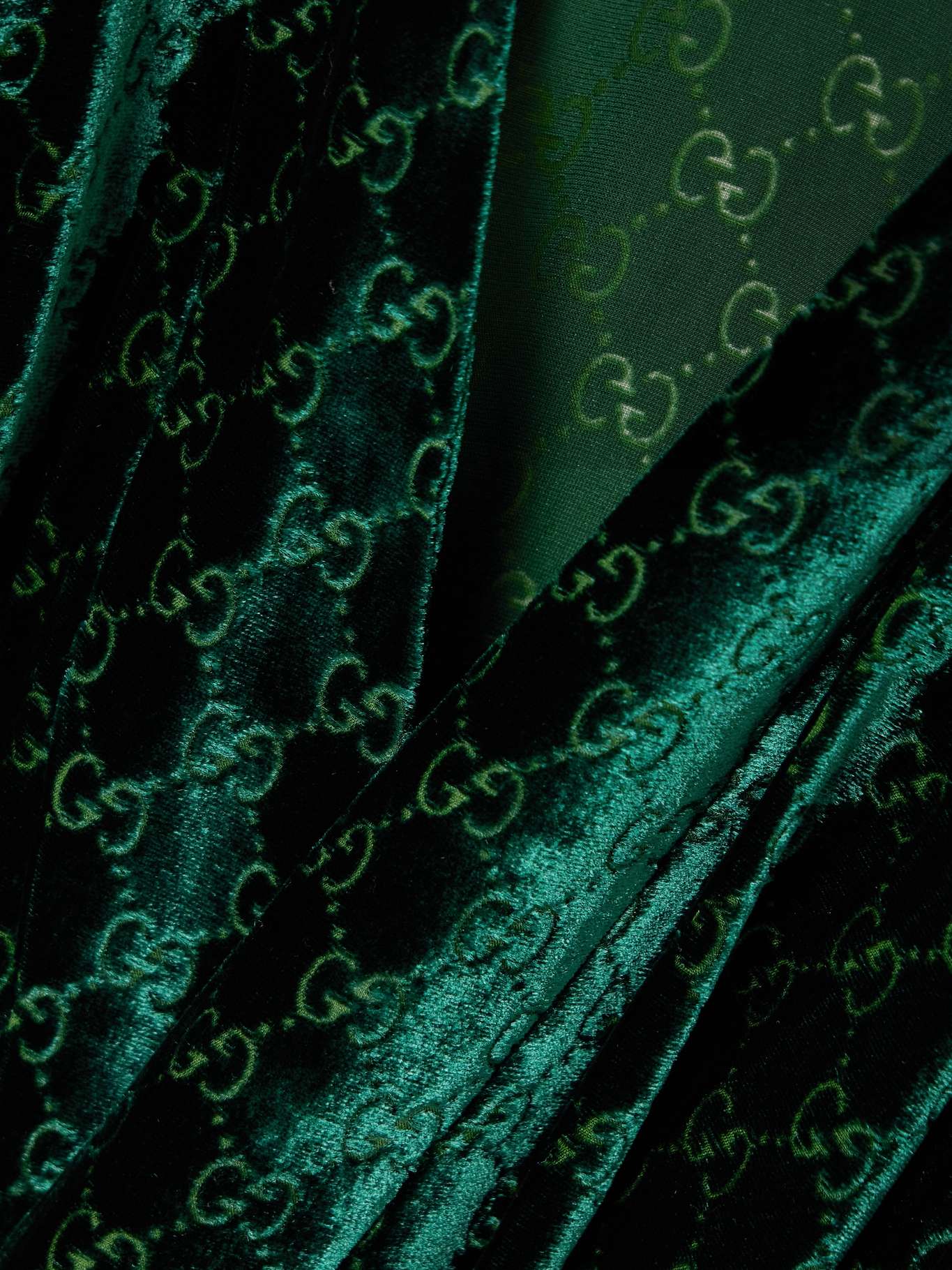 GUCCI Belted devoré-velvet robe | NET-A-PORTER