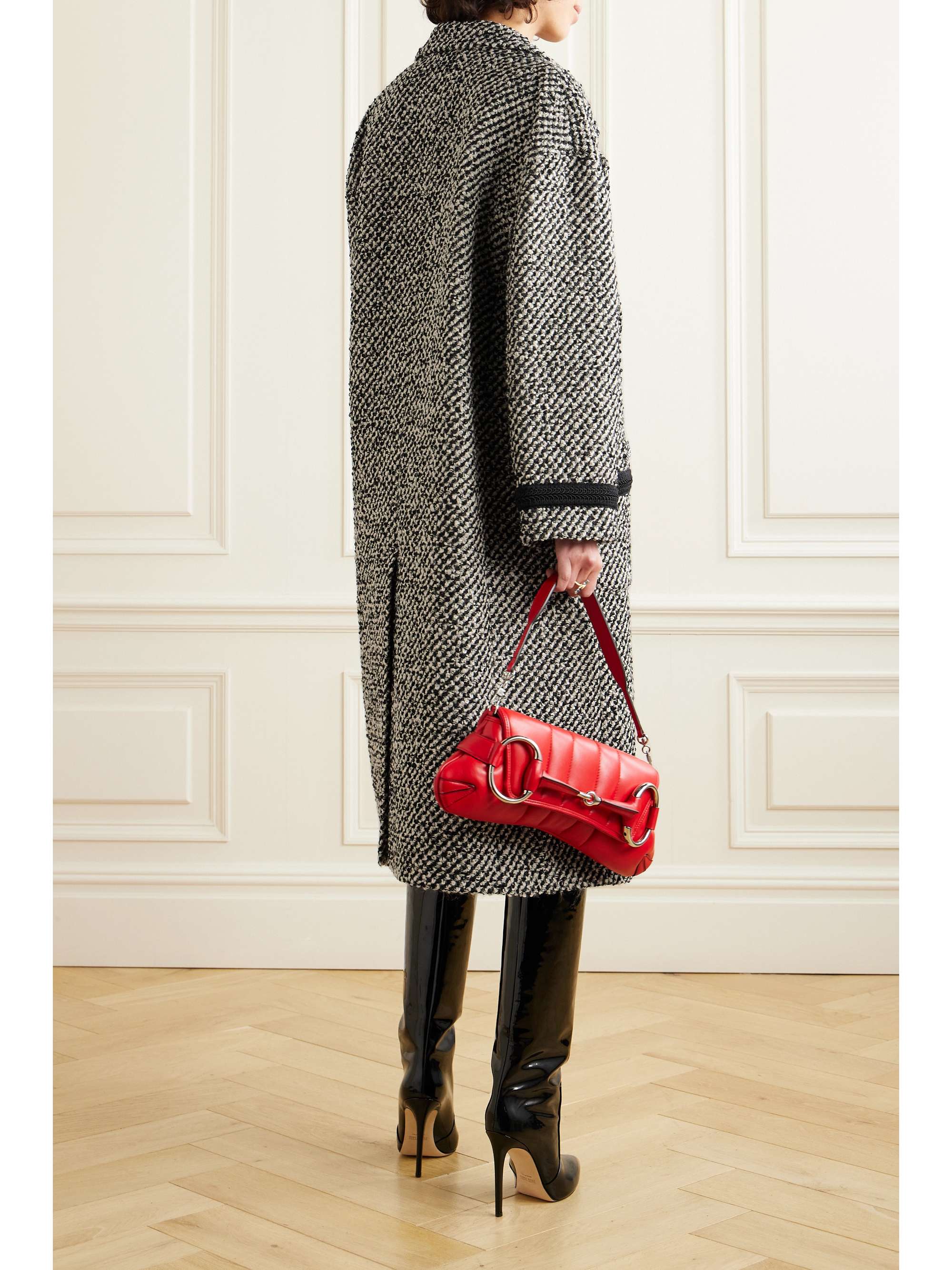 GUCCI Metallic wool-blend bouclé-tweed coat | NET-A-PORTER
