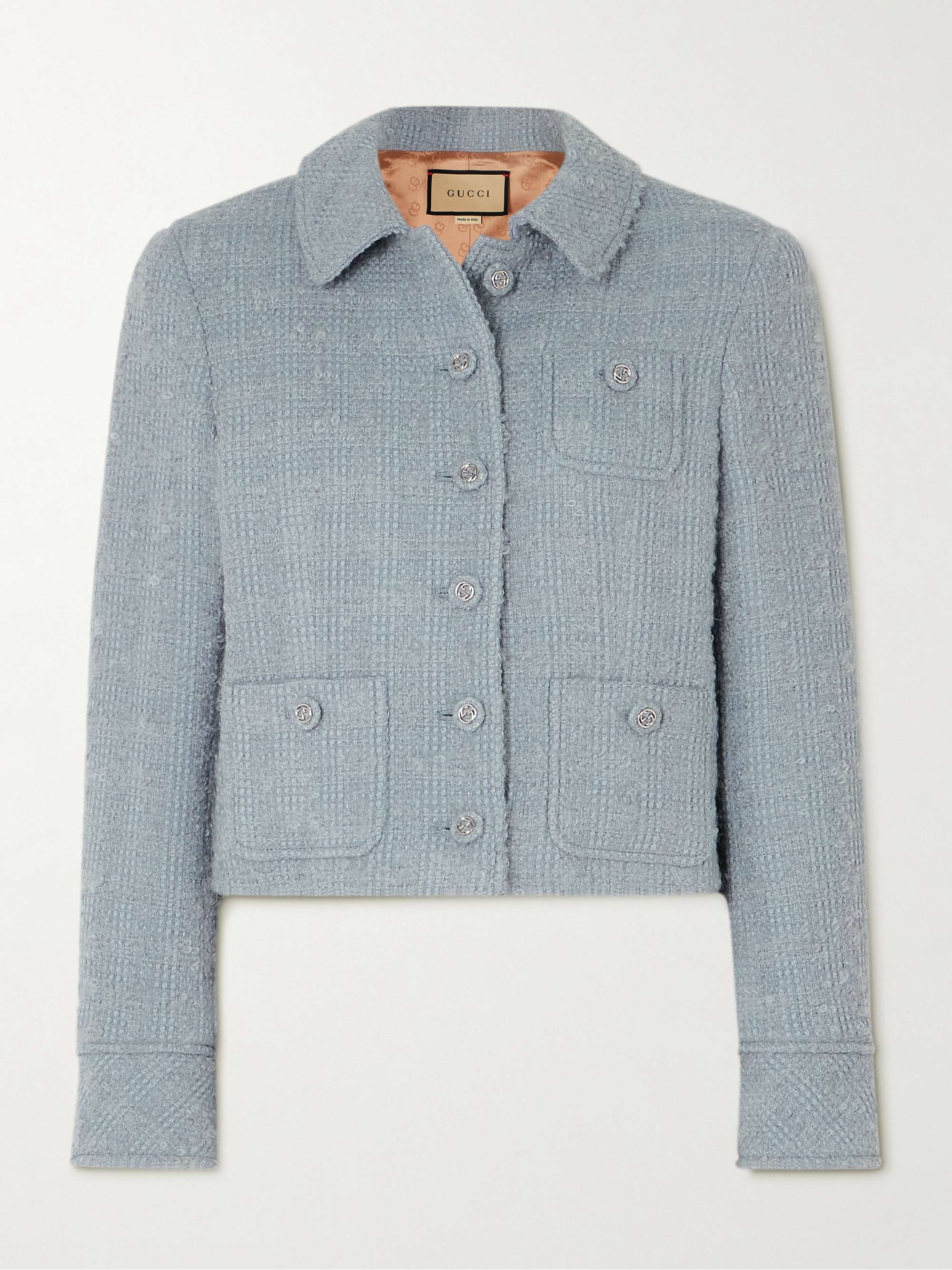 GUCCI Wool-blend tweed jacket | NET-A-PORTER GUCCI Wool-blend tweed jacket | NET-A-PORTER