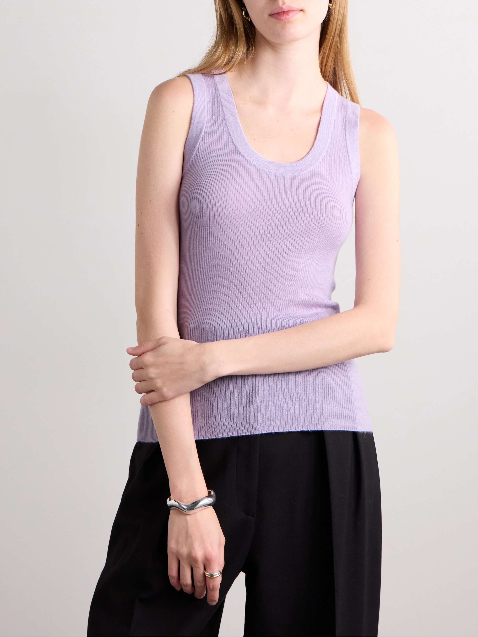 LISA YANG Ina ribbed cashmere tank | NET-A-PORTER