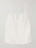 SKIN Tali tie-detailed crinkled silk-habotai camisole | NET-A-PORTER