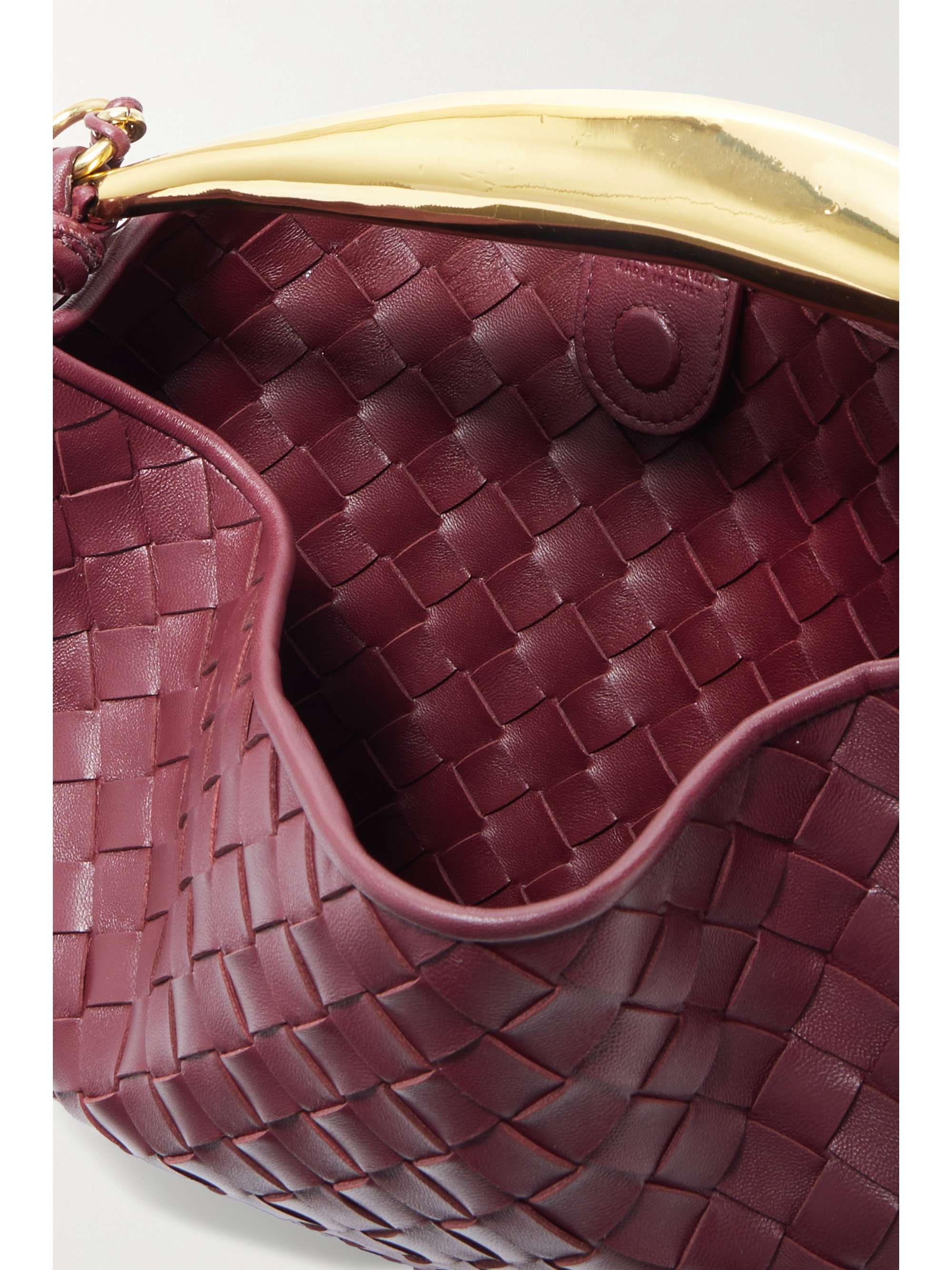 BOTTEGA VENETA Sardine With Chain small intrecciato leather shoulder ...