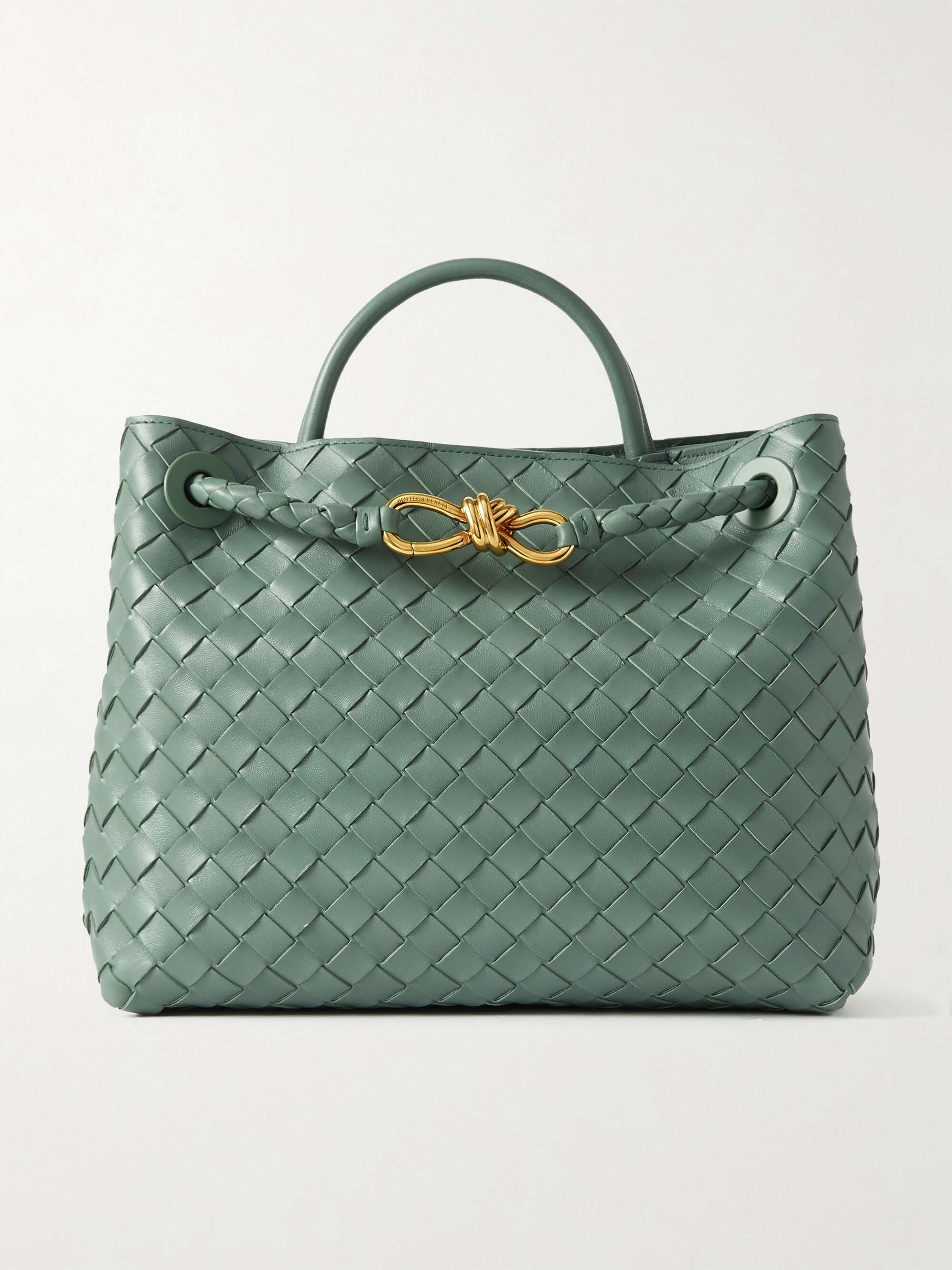 BOTTEGA VENETA Andiamo medium embellished intrecciato leather tote ...