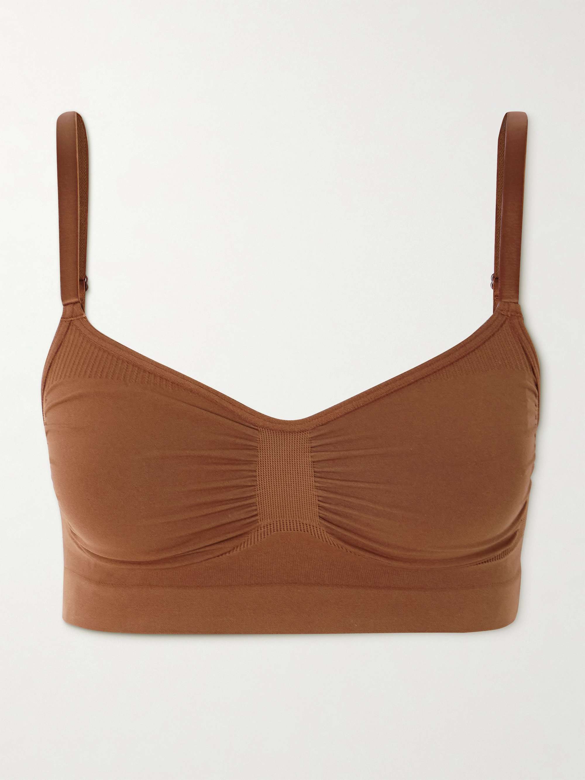 SKIMS Seamless Sculpt Bralette - Bronze | NET-A-PORTER