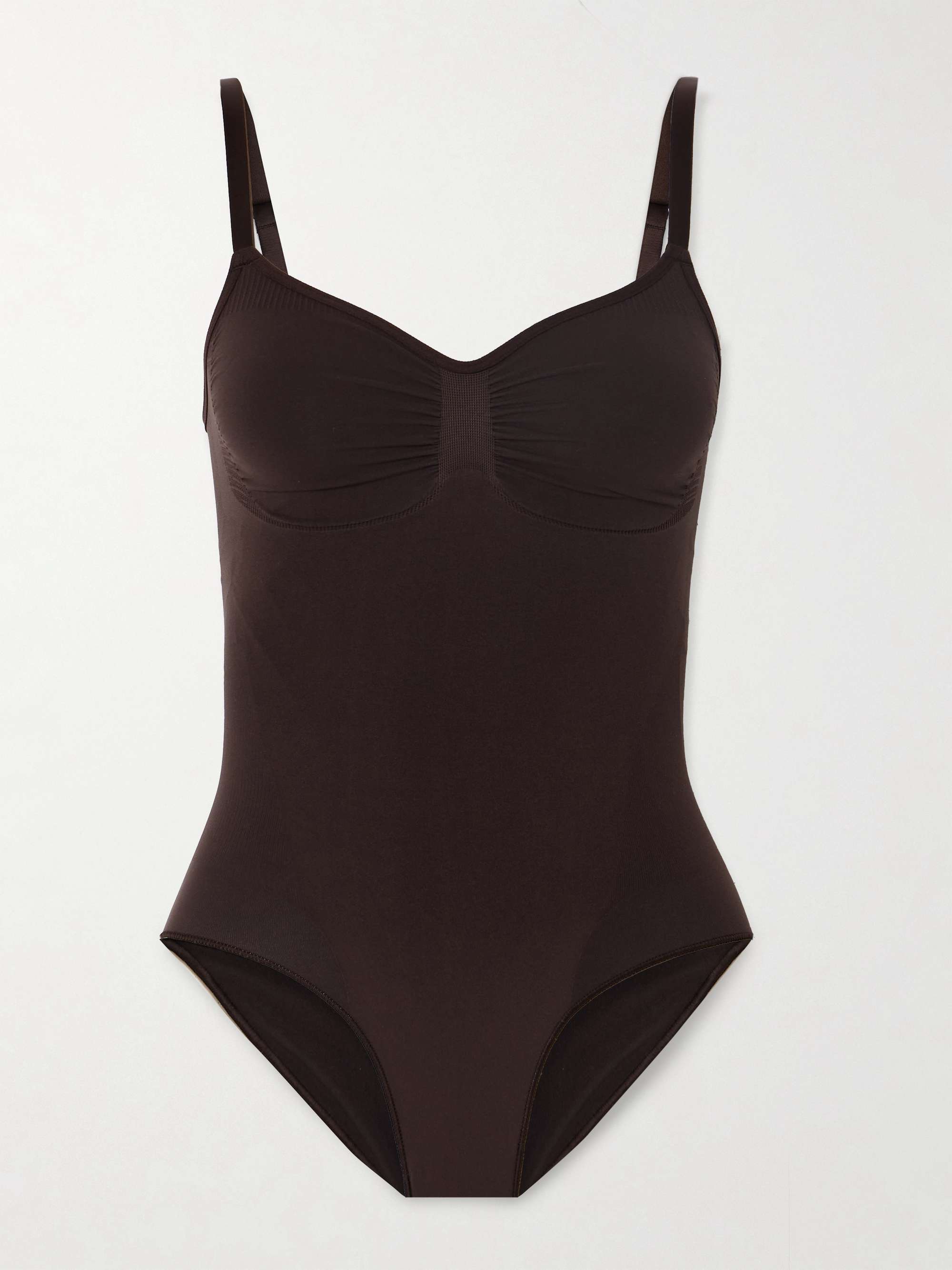 SKIMS Seamless Sculpt Brief Bodysuit - Espresso | NET-A-PORTER