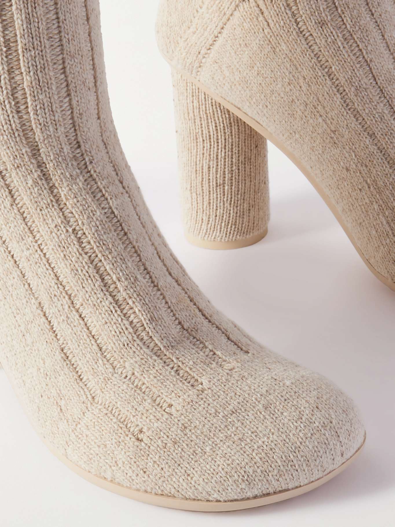 BOTTEGA VENETA Atomic ribbed-knit knee-boots | NET-A-PORTER