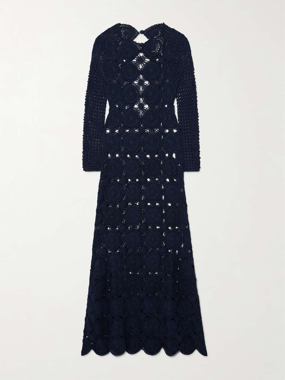 ESCVDO + NET SUSTAIN Jules crocheted cotton maxi dress | NET-A-PORTER