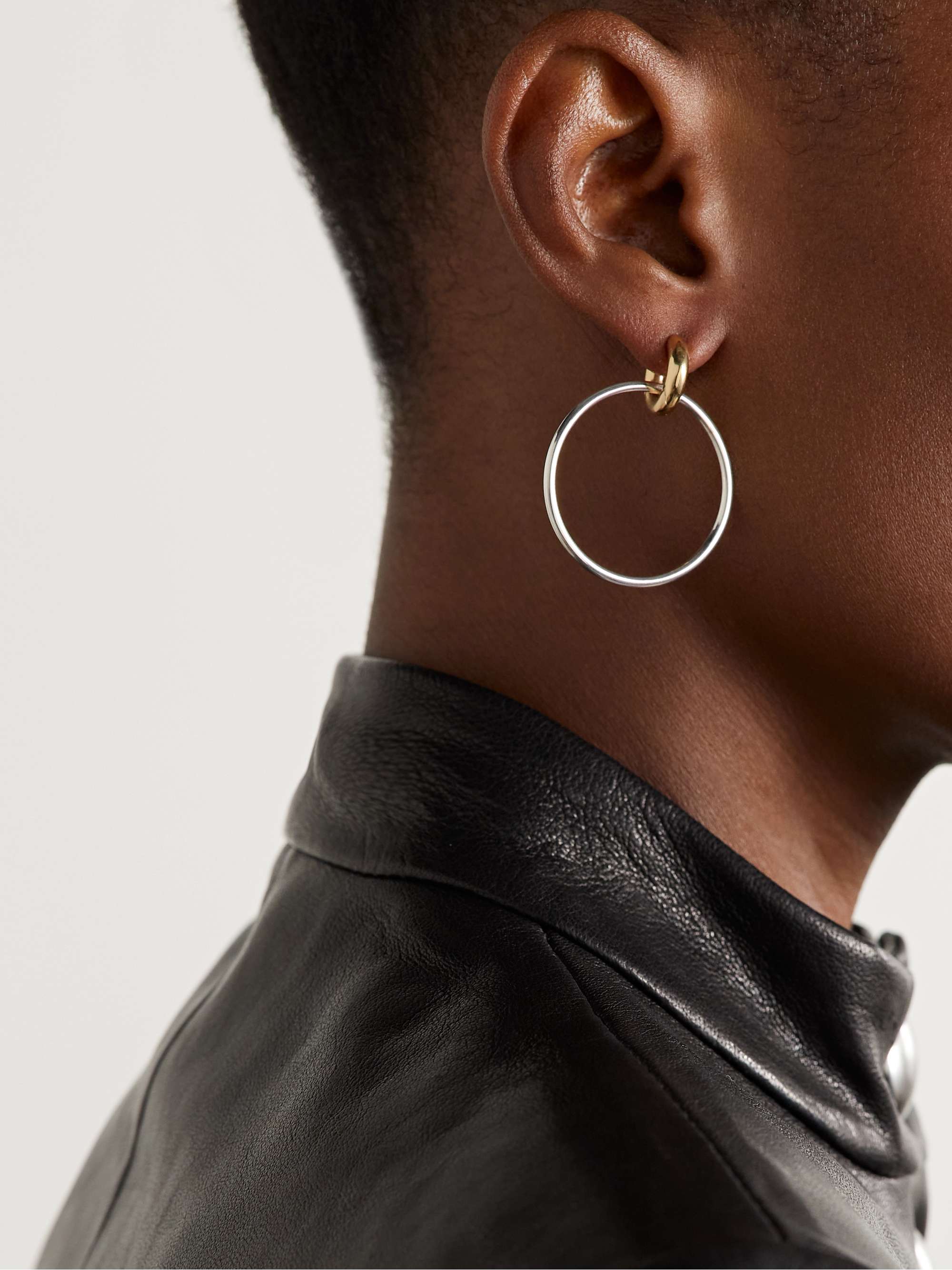 SPINELLI KILCOLLIN Casseus sterling silver and 18-karat gold earrings ...