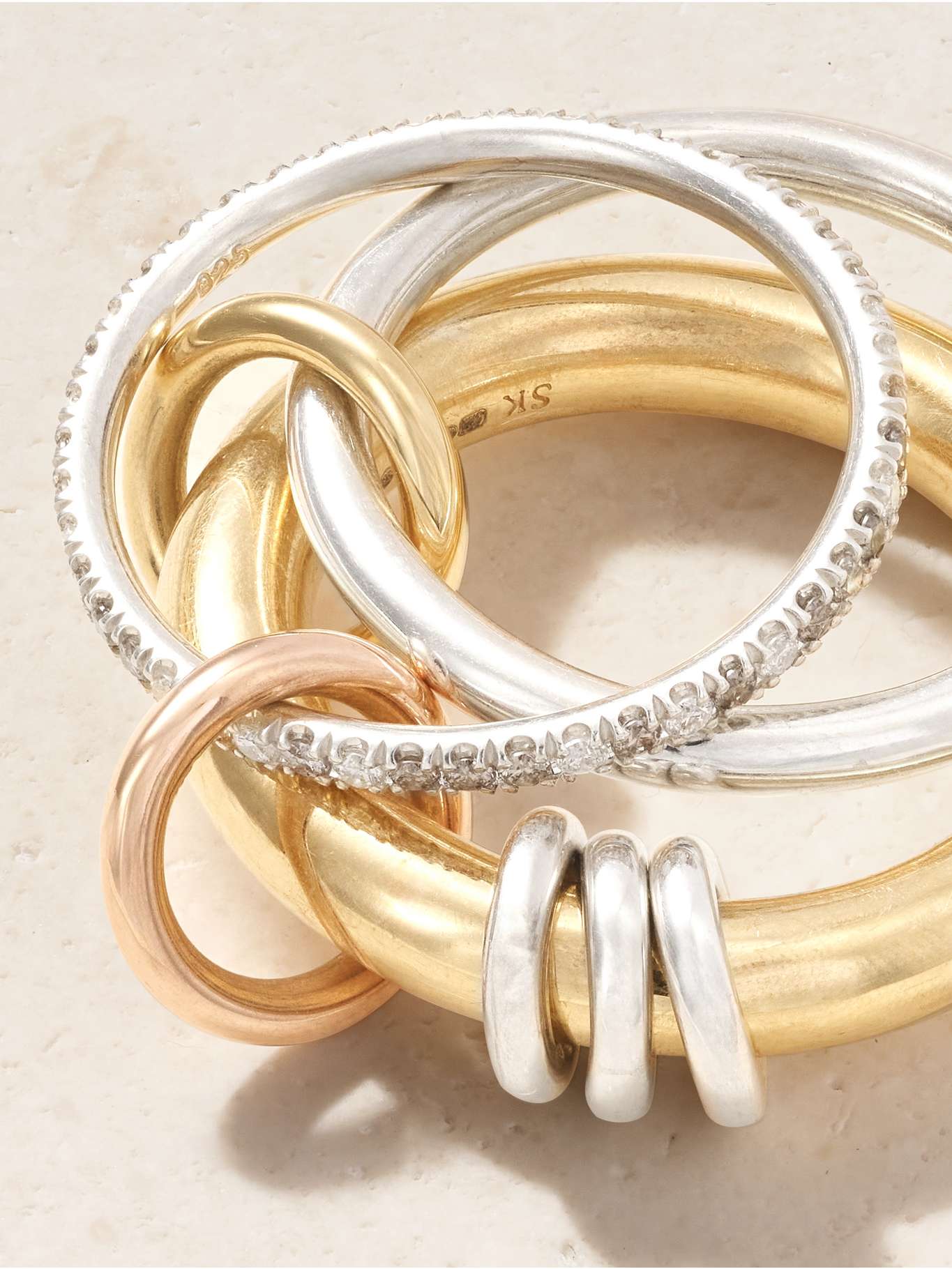 SPINELLI KILCOLLIN Gemini MX 18-karat yellow and rose gold, sterling ...