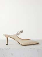 JIMMY CHOO Bing 65 crystal-embellished patent-leather mules | NET-A-PORTER