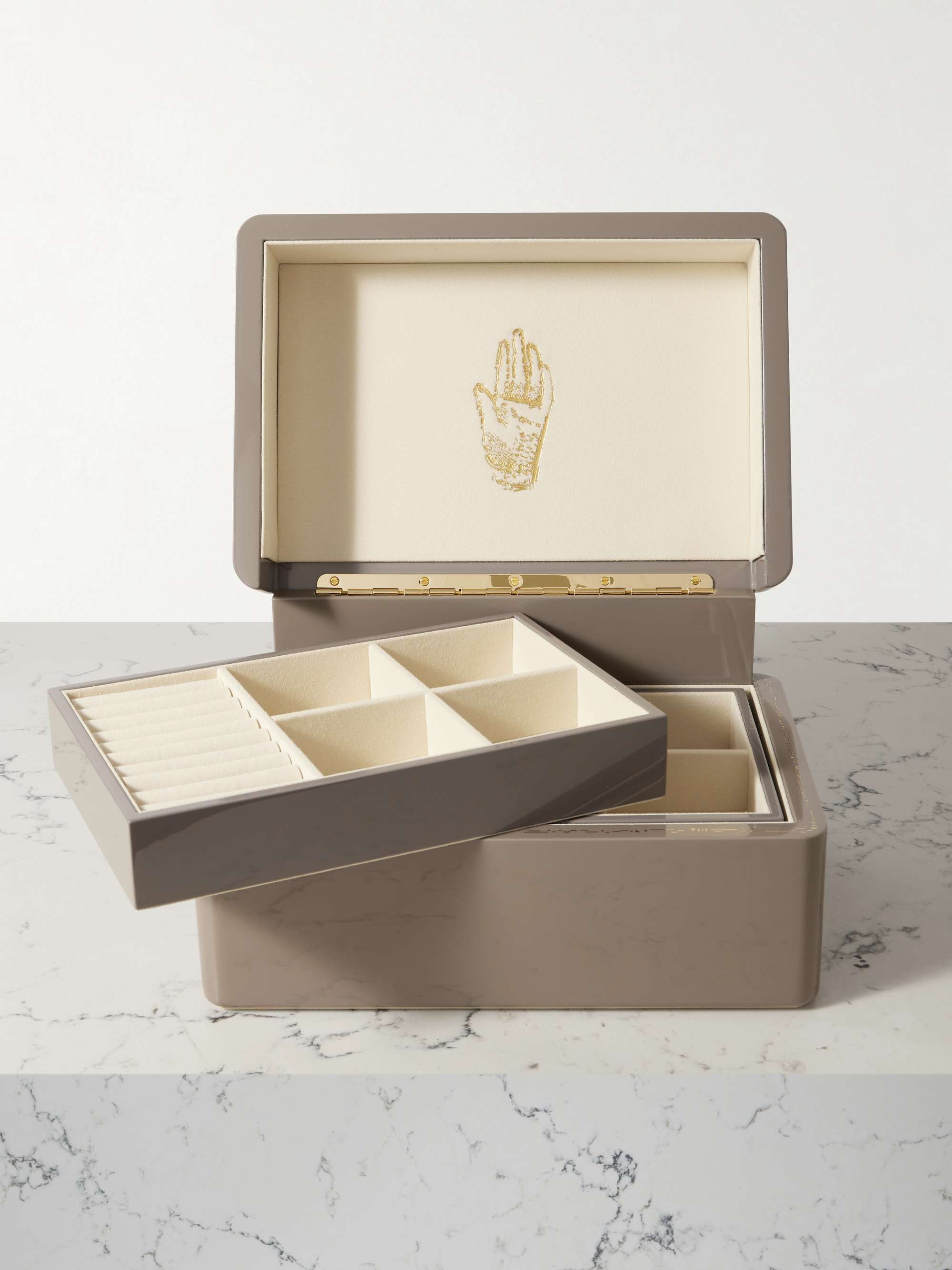 TROVE Trunk mini lacquered wood jewelry box | NET-A-PORTER