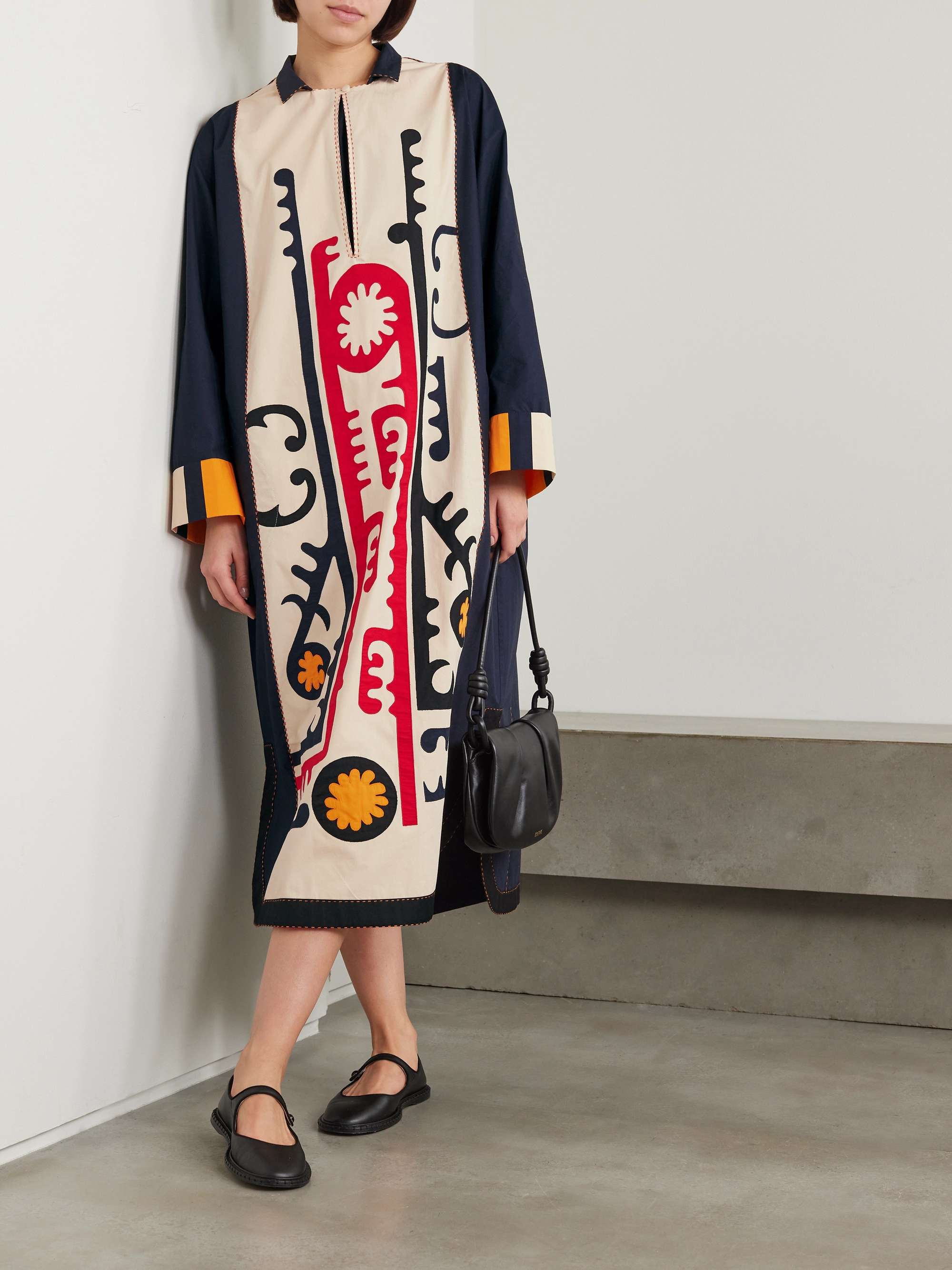 VITA KIN Rafshan embroidered cotton-poplin kaftan | NET-A-PORTER