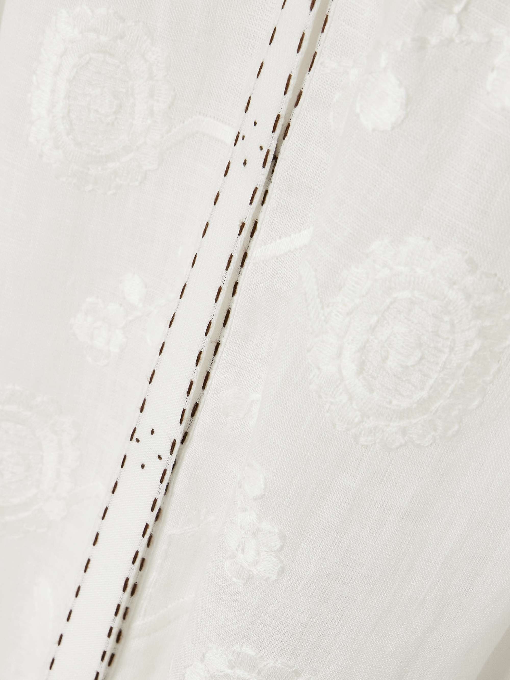 VITA KIN Nathalie belted scalloped embroidered linen maxi dress | NET-A ...