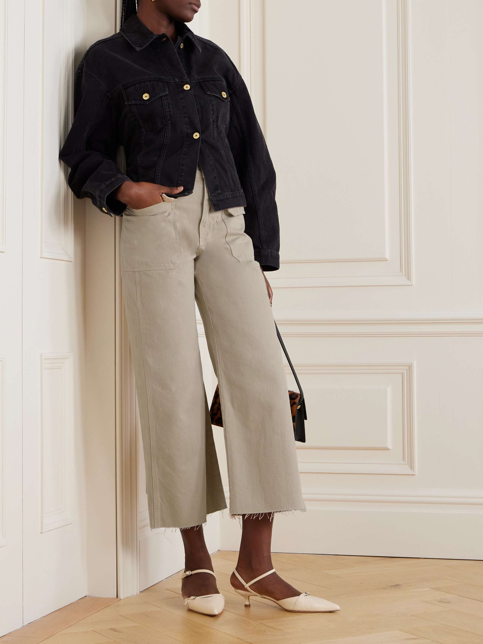 VERONICA BEARD Taylor cropped high-rise wide-leg jeans | NET-A-PORTER