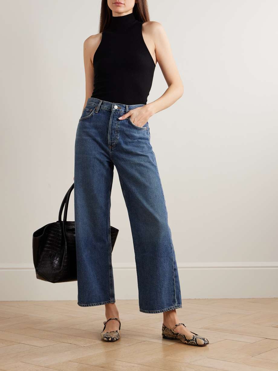 AGOLDE Ren high-rise wide-leg recycled jeans | NET-A-PORTER