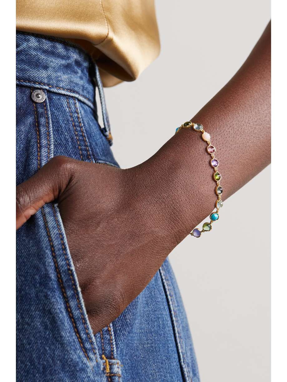 IRENE NEUWIRTH Classic 18-karat gold multi-stone bracelet | NET-A-PORTER