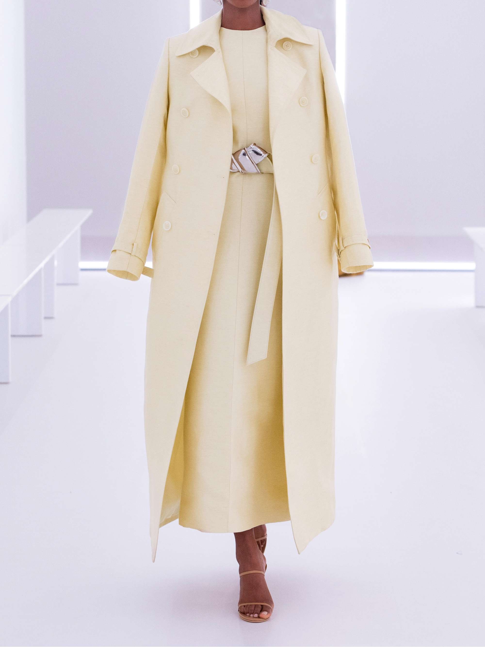 BRANDON MAXWELL The Shiva paneled linen and silk-blend dupioni gown ...