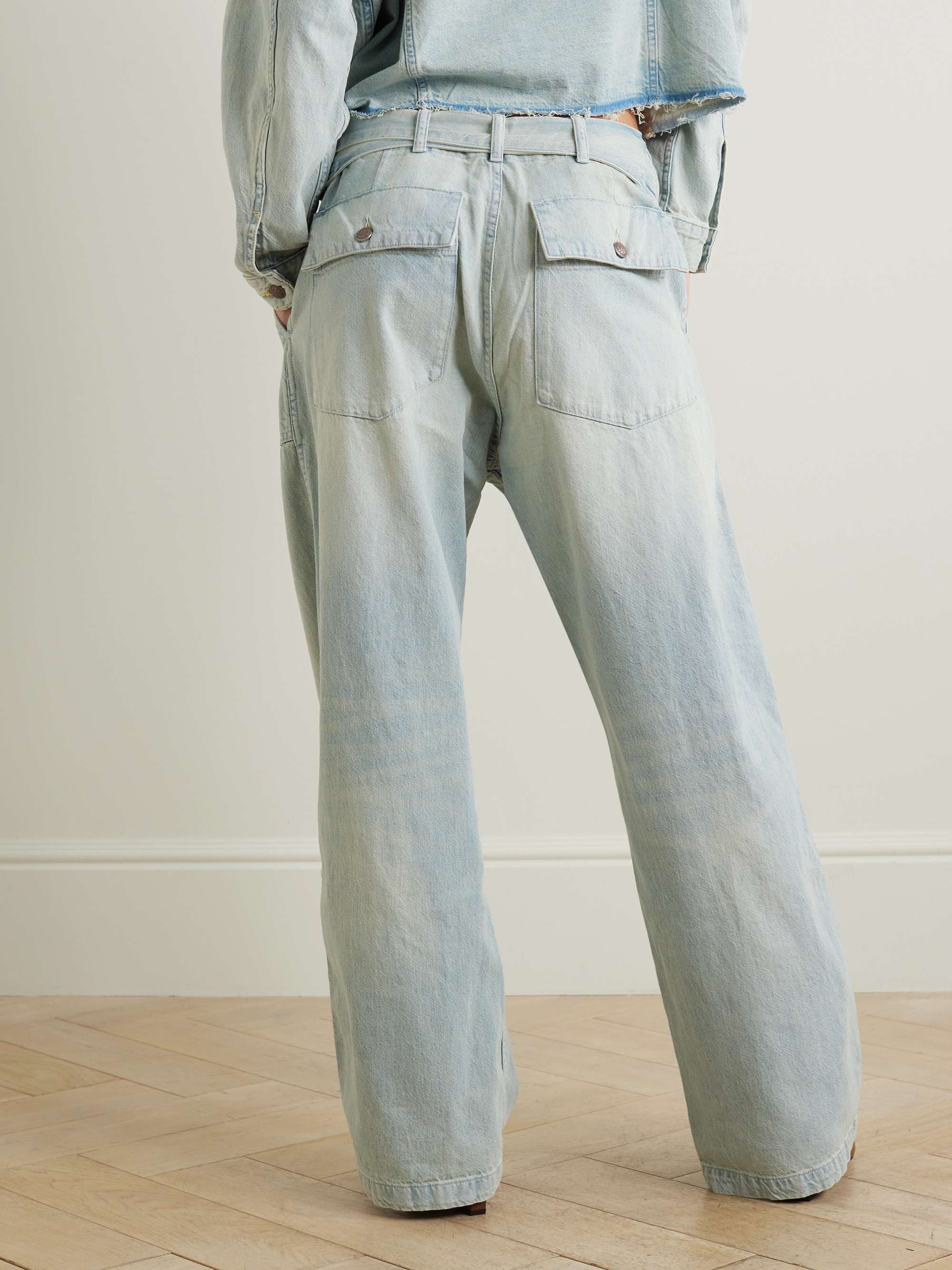 R13 Belted high-rise wide-leg jeans | NET-A-PORTER
