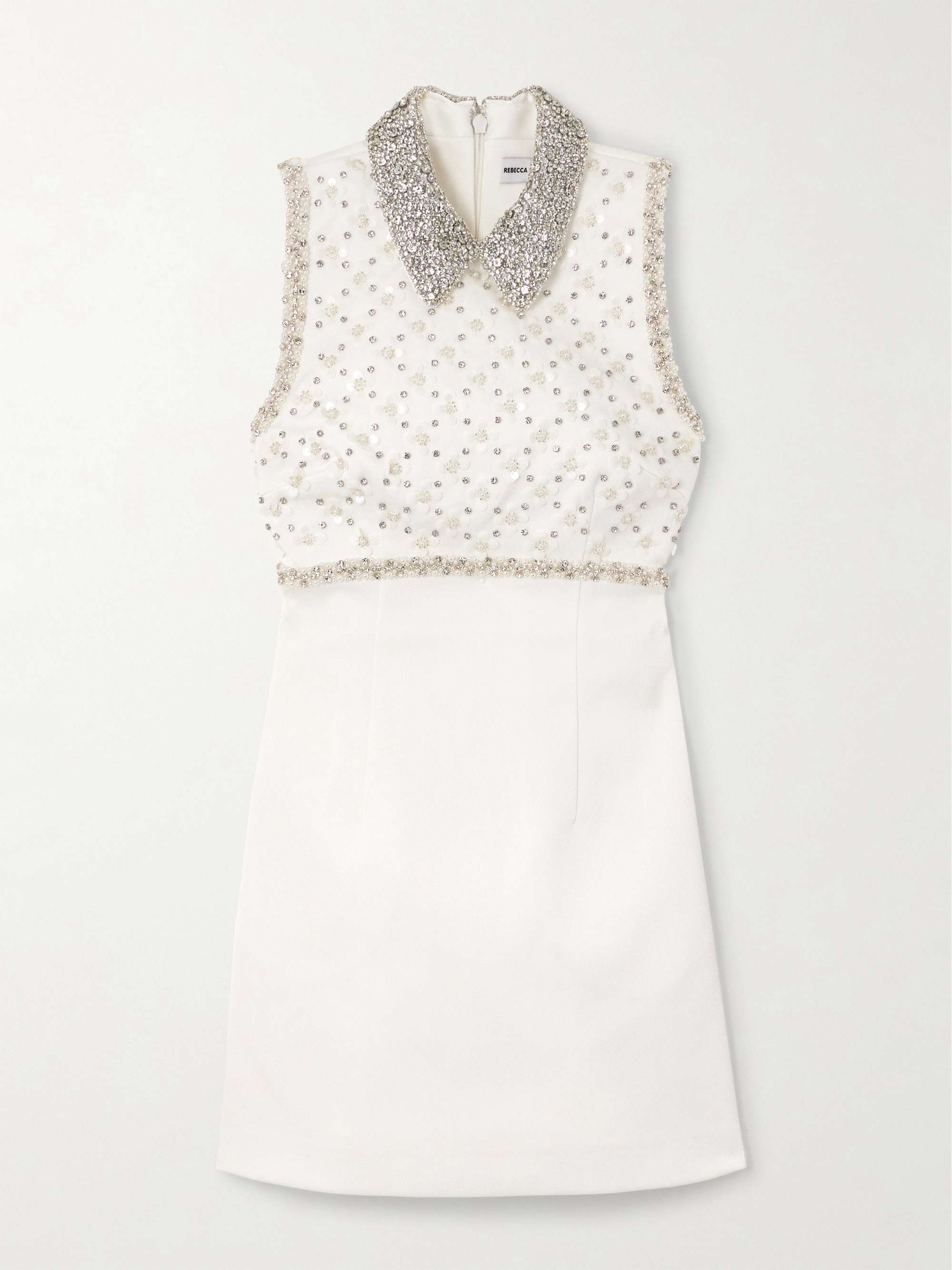 REBECCA VALLANCE Delaney embellished crepe mini dress | NET-A-PORTER