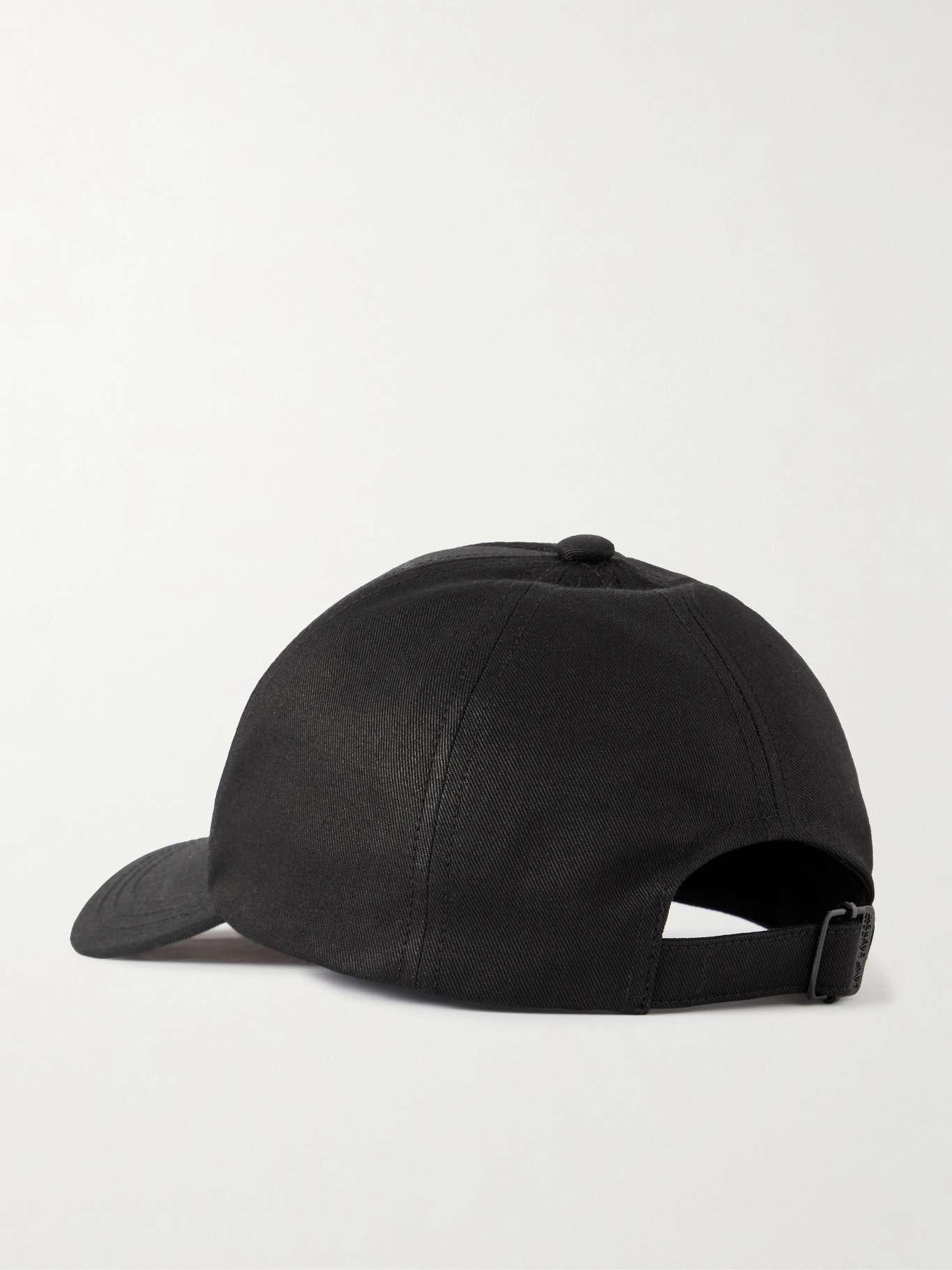 SAINT LAURENT Embroidered cotton and linen-blend gabardine baseball cap ...