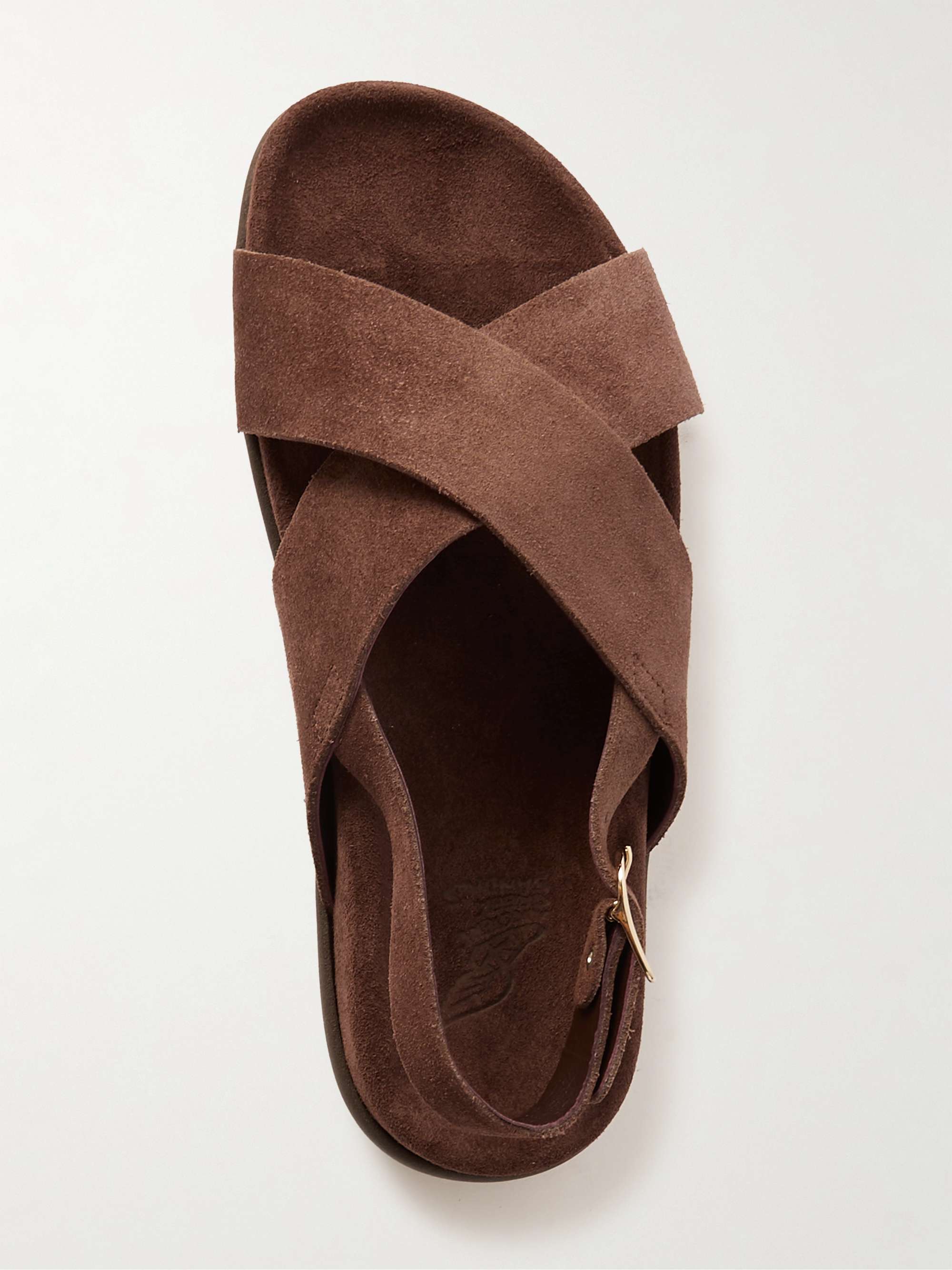 ANCIENT GREEK SANDALS Ikesia suede slingback sandals | NET-A-PORTER