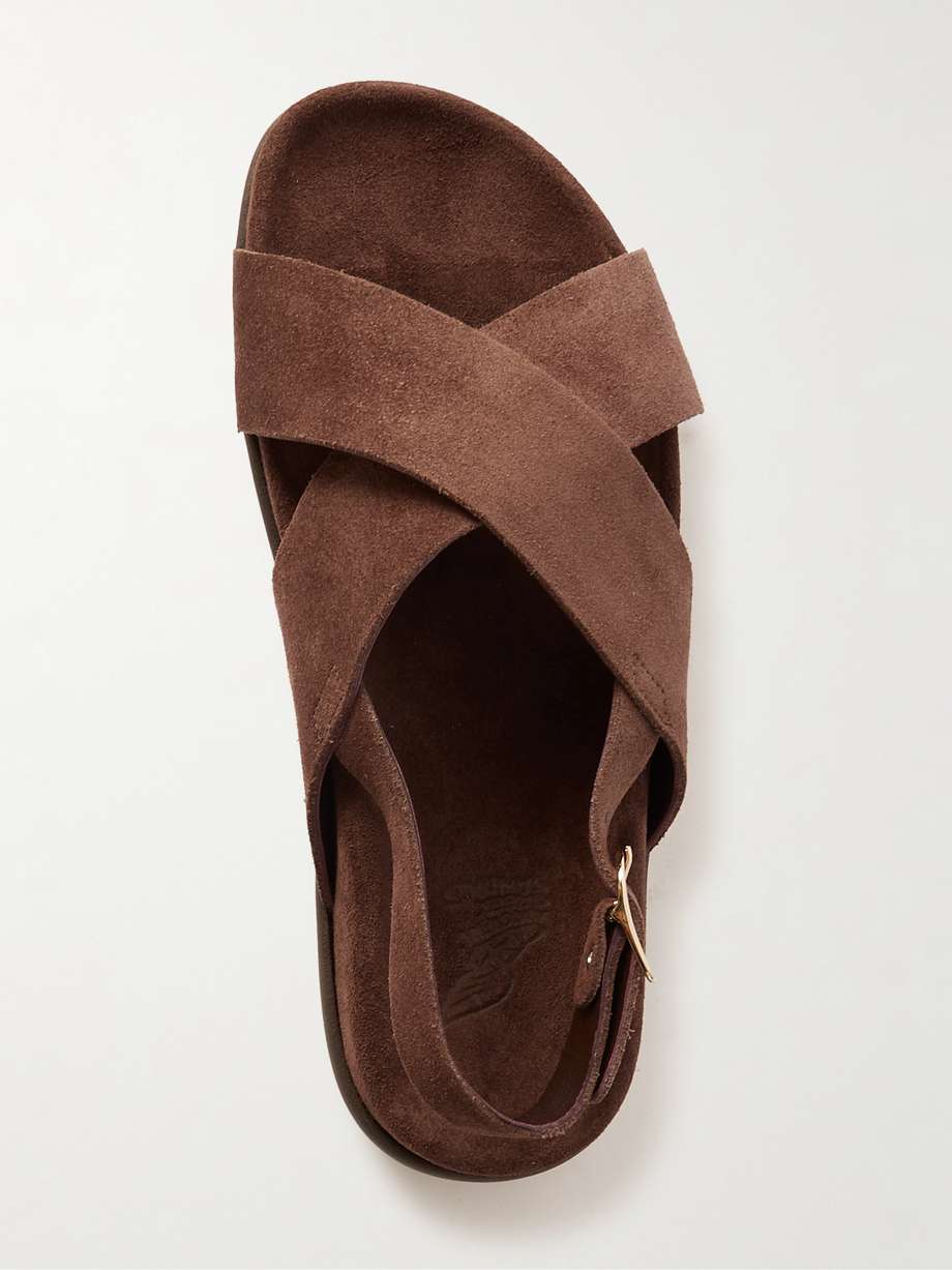 ANCIENT GREEK SANDALS Ikesia suede slingback sandals | NET-A-PORTER