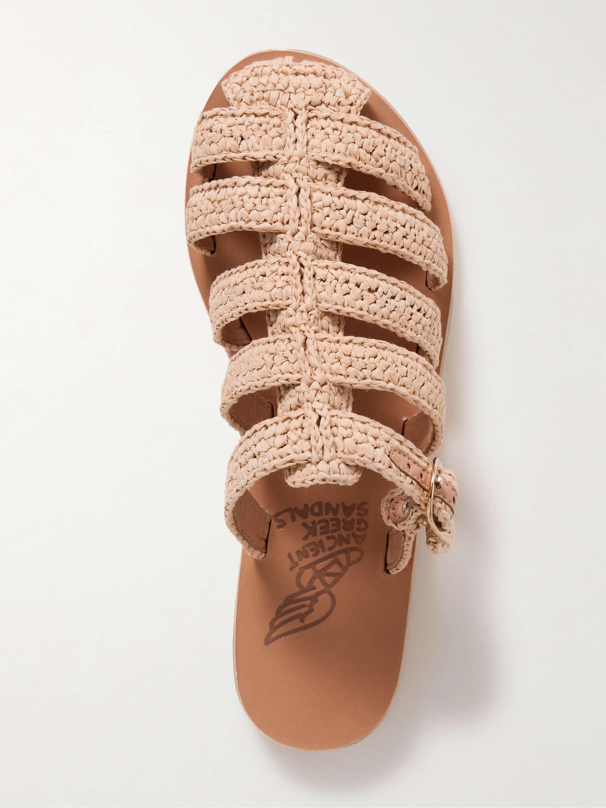 ANCIENT GREEK SANDALS Cosmia raffia sandals | NET-A-PORTER
