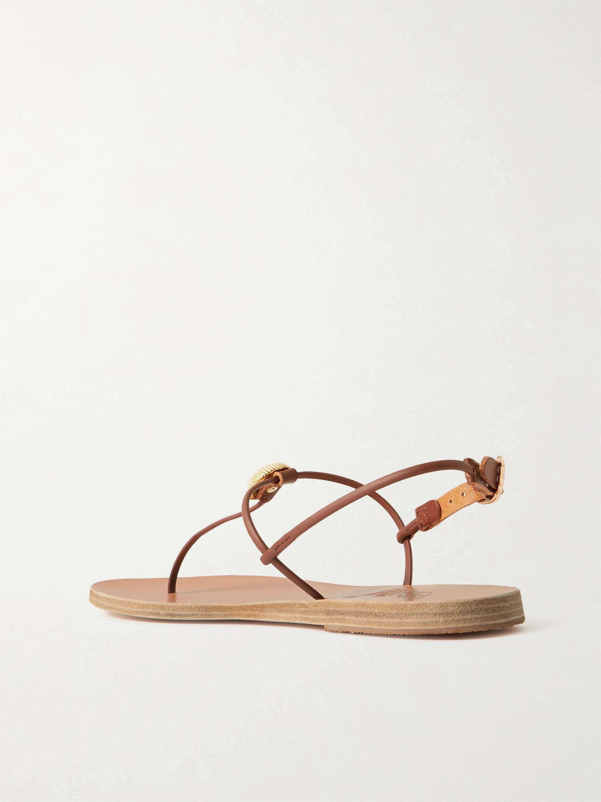ANCIENT GREEK SANDALS Dimitria embellished leather sandals | NET-A-PORTER