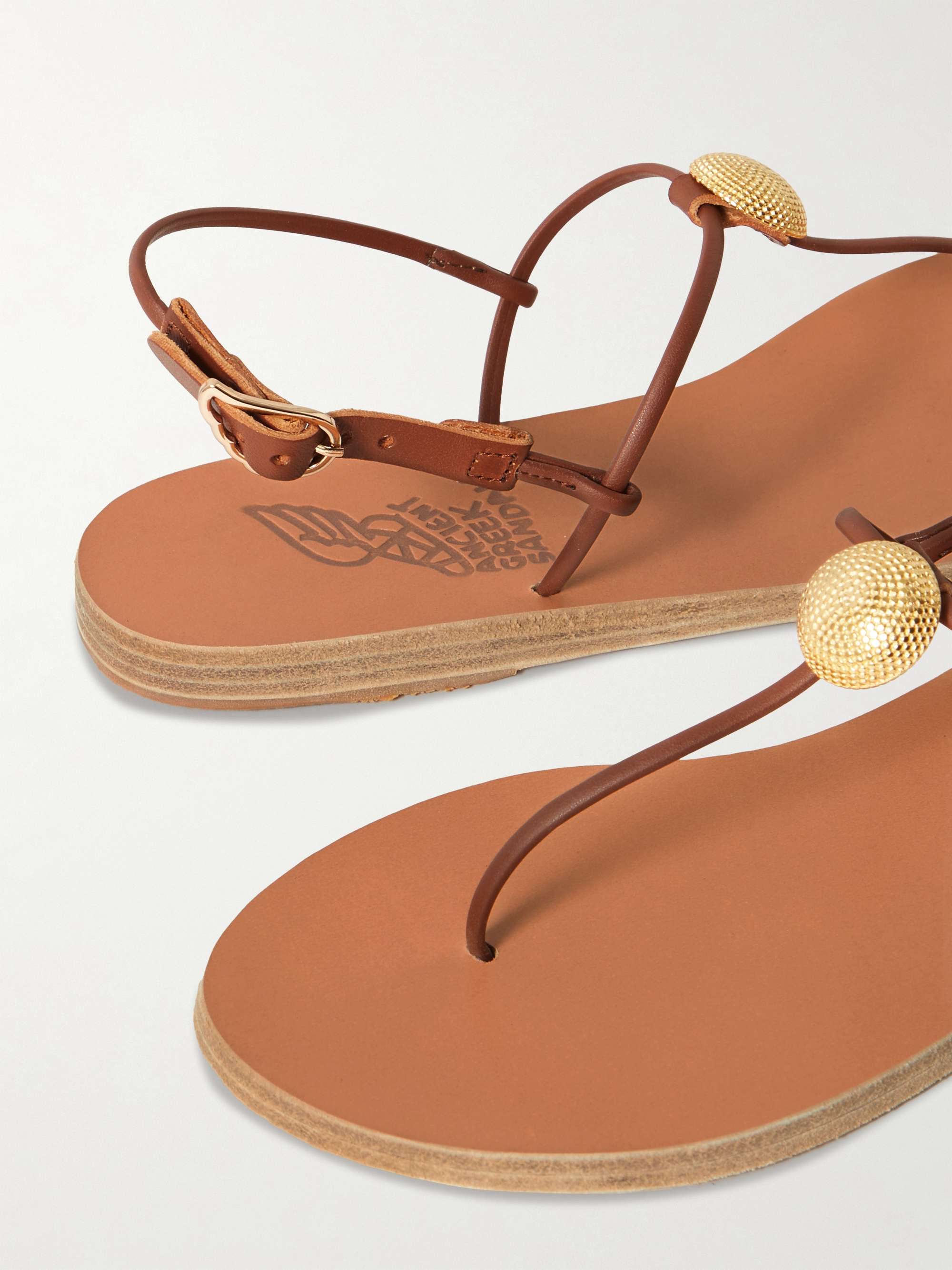 ANCIENT GREEK SANDALS Dimitria embellished leather sandals | NET-A-PORTER