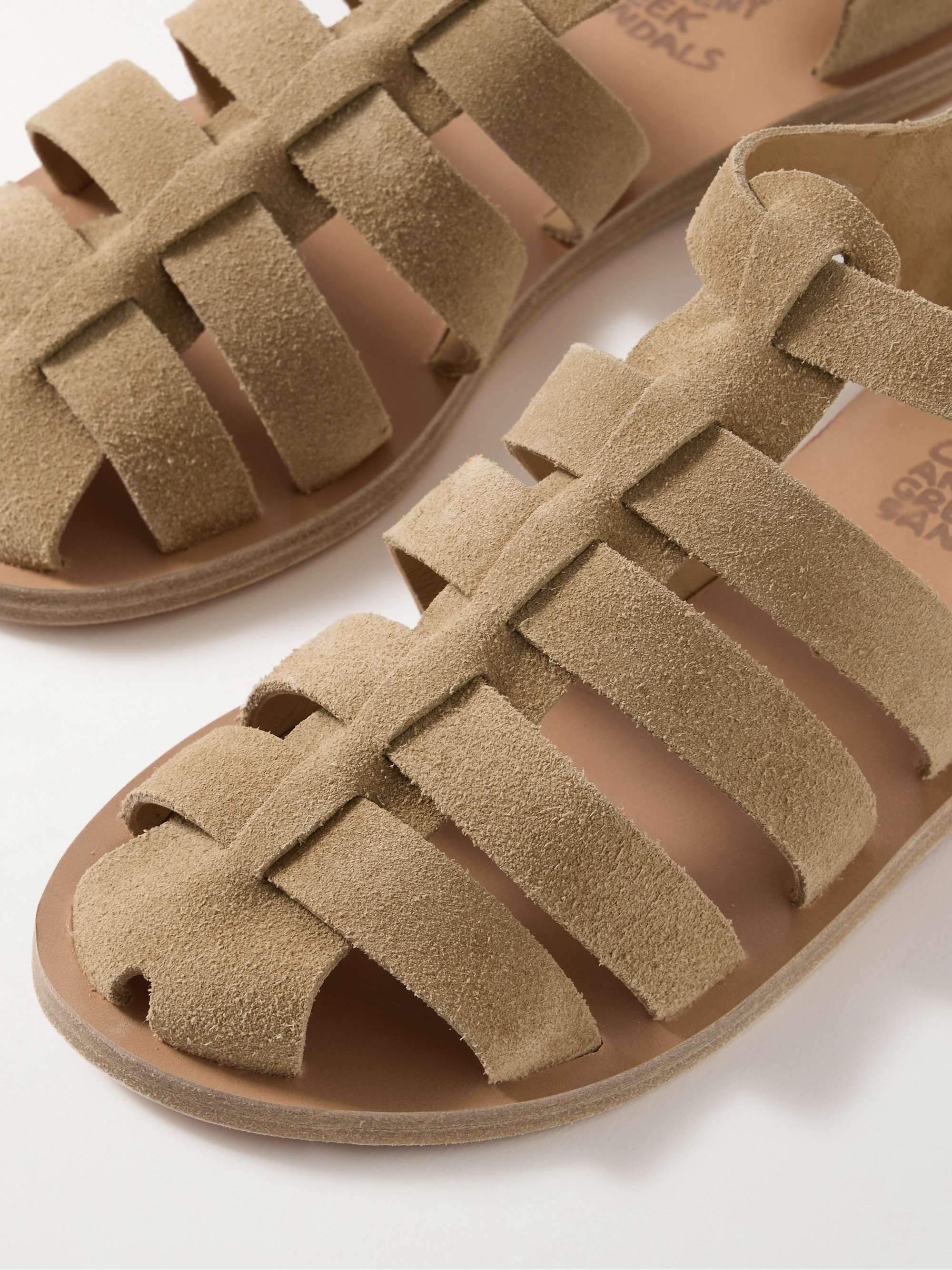 ANCIENT GREEK SANDALS Homeria suede sandals | NET-A-PORTER