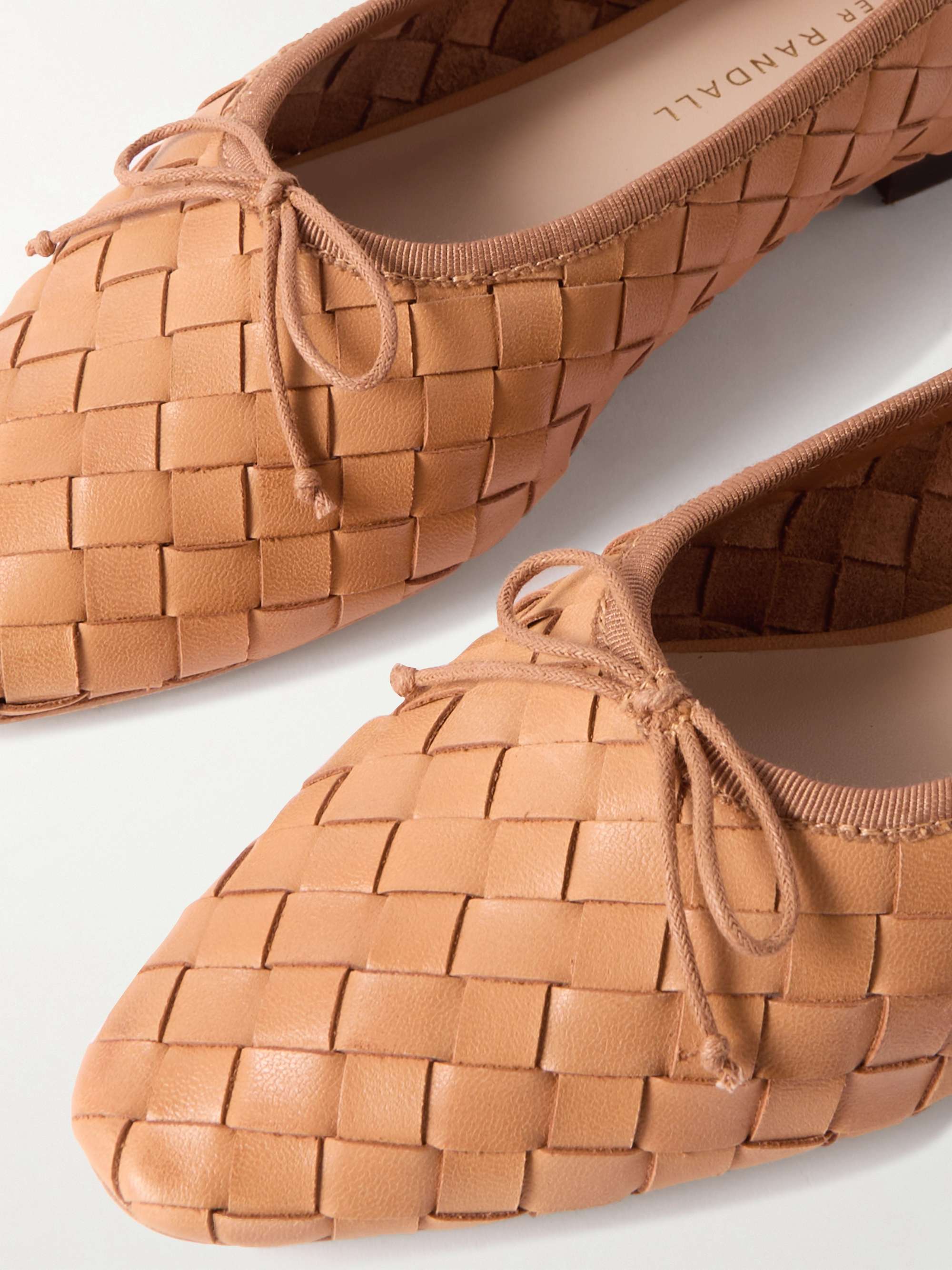 LOEFFLER RANDALL Landry woven leather ballet flats | NET-A-PORTER