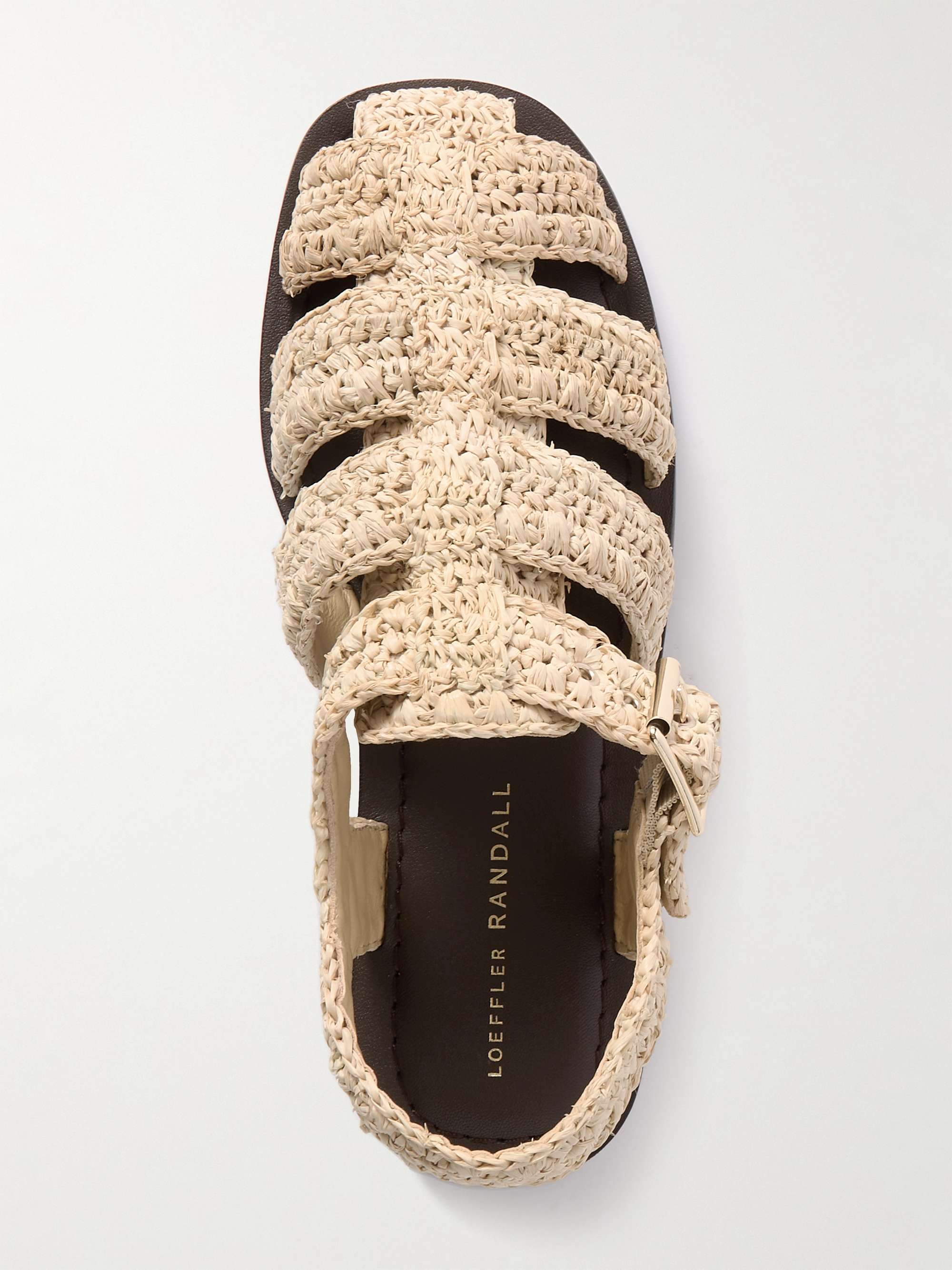 LOEFFLER RANDALL Sawer raffia sandals | NET-A-PORTER