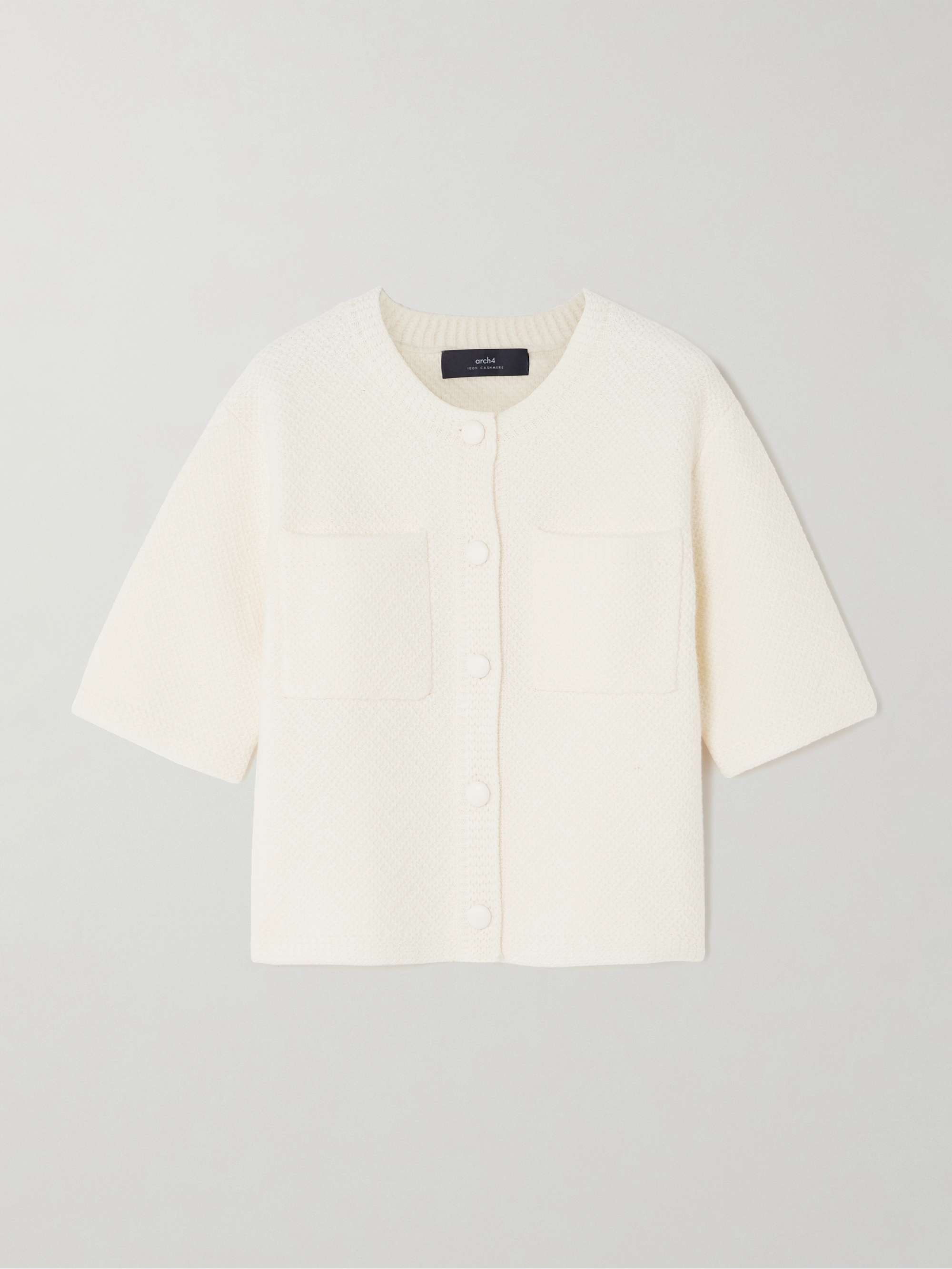 ARCH4 + NET SUSTAIN Lizzie organic cashmere-tweed cardigan | NET-A-PORTER