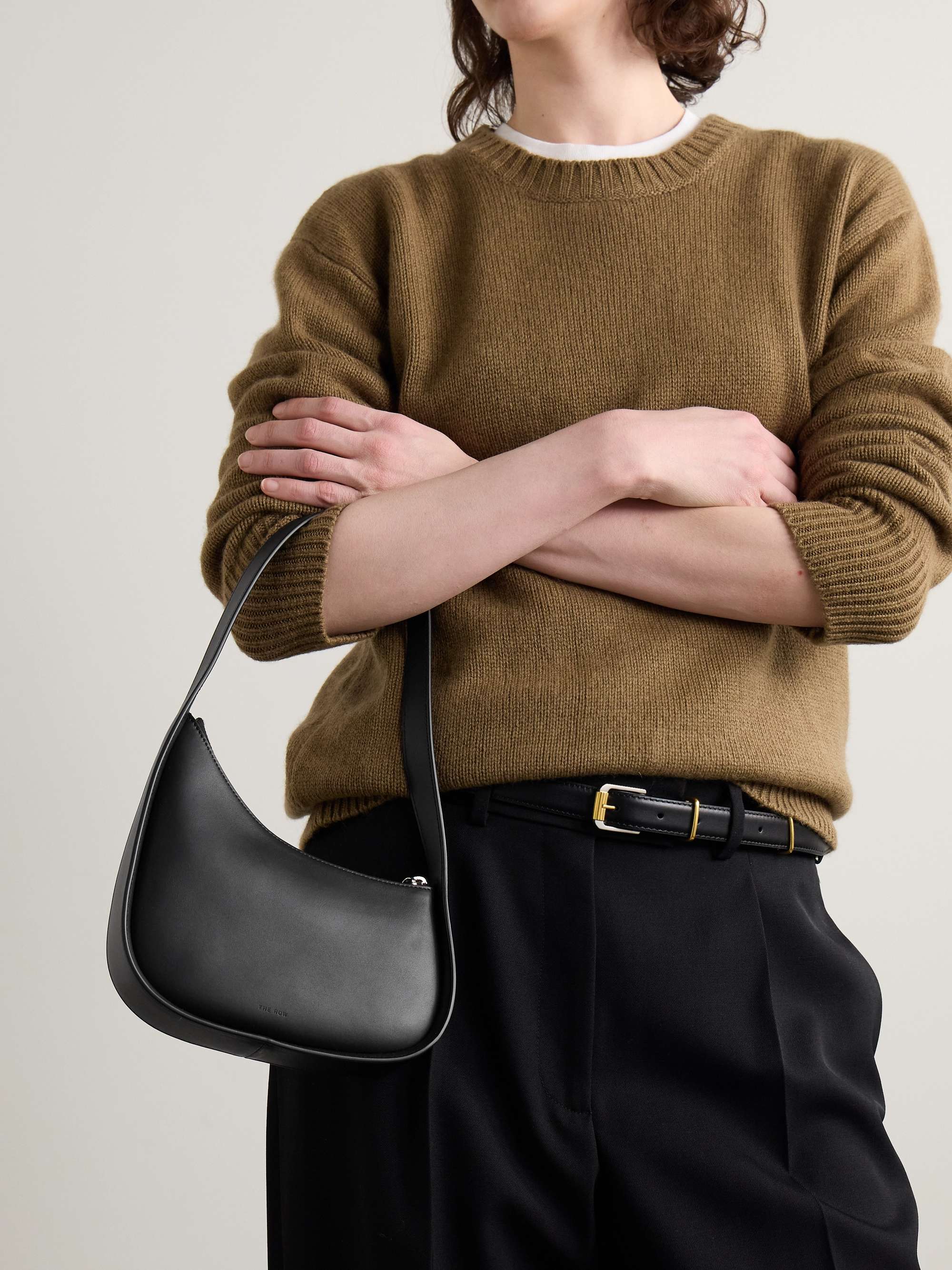 THE ROW Half Moon leather shoulder bag | NET-A-PORTER