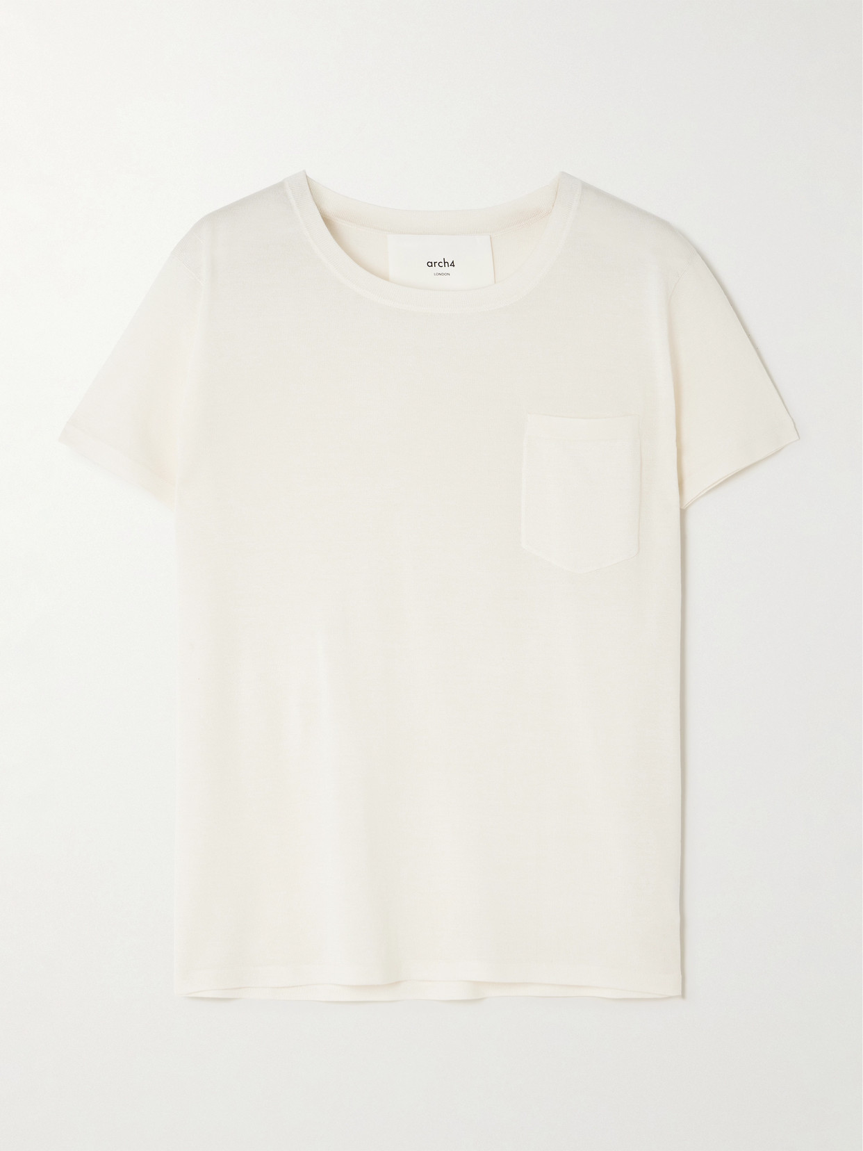 Arch4 Keast Silk And Organic Cashmere-blend T-shirt In Ivory | ModeSens