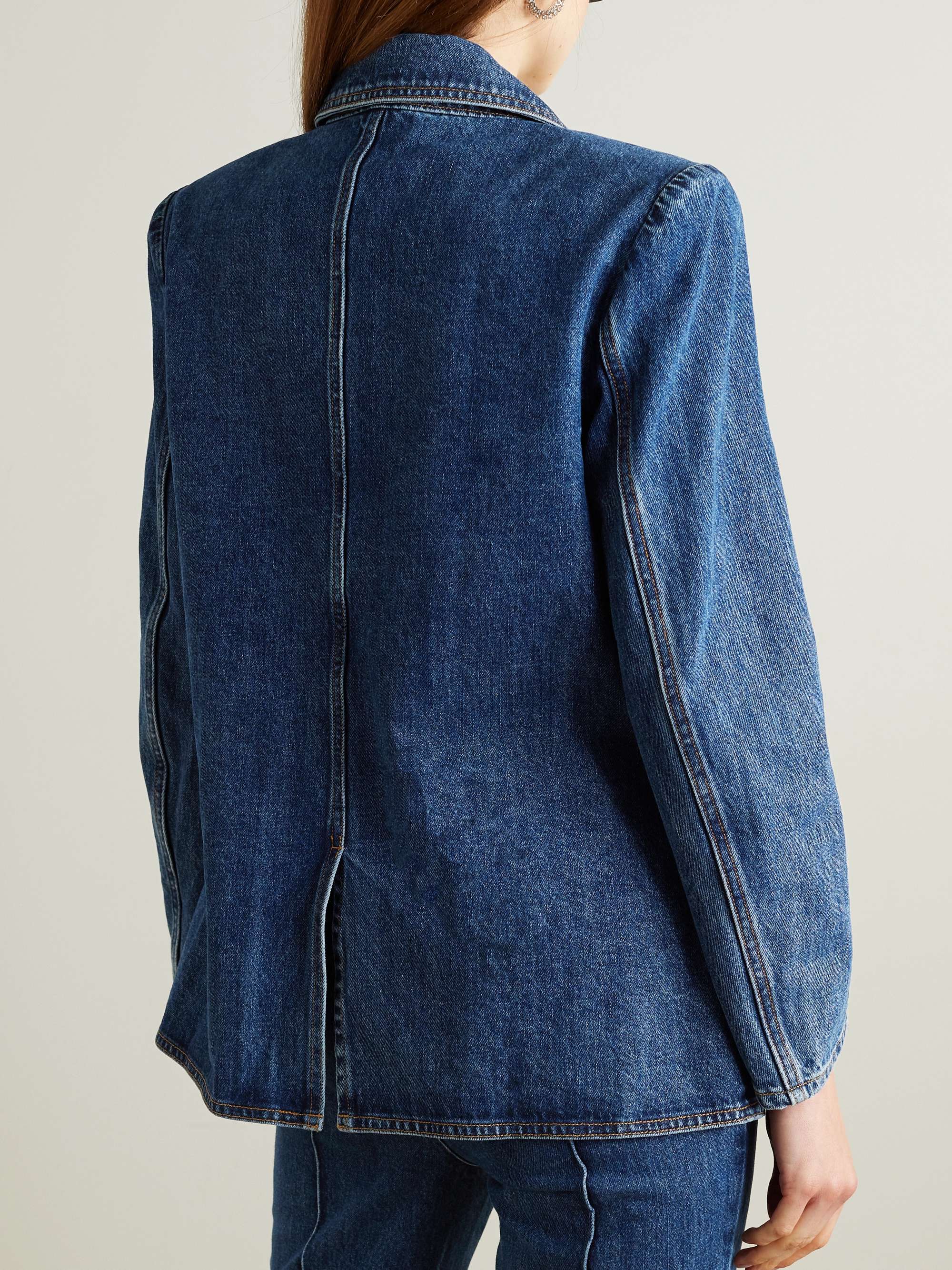 SELF-PORTRAIT Denim blazer | NET-A-PORTER