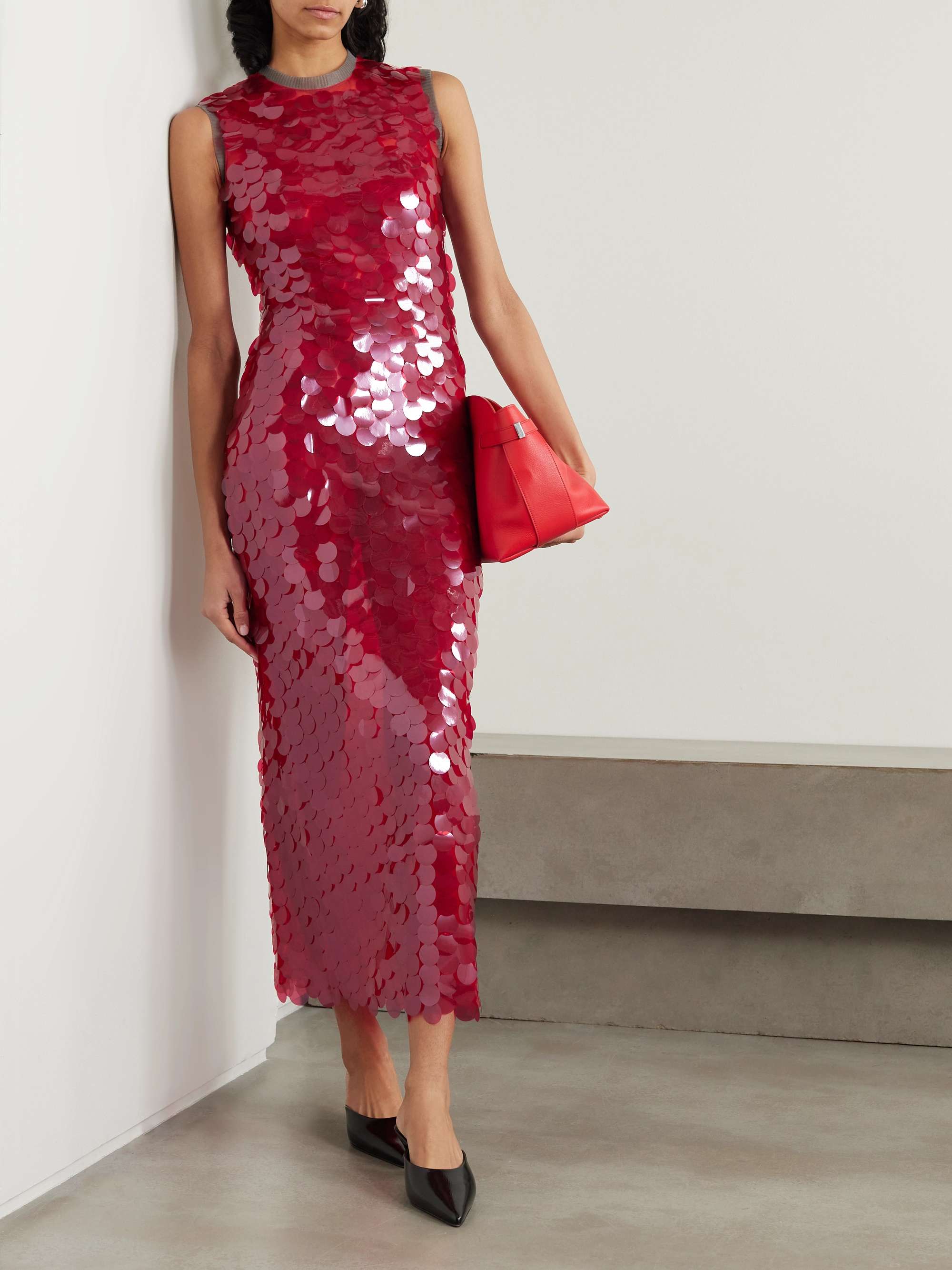 16ARLINGTON Tovia sequined stretch-tulle midi dress | NET-A-PORTER