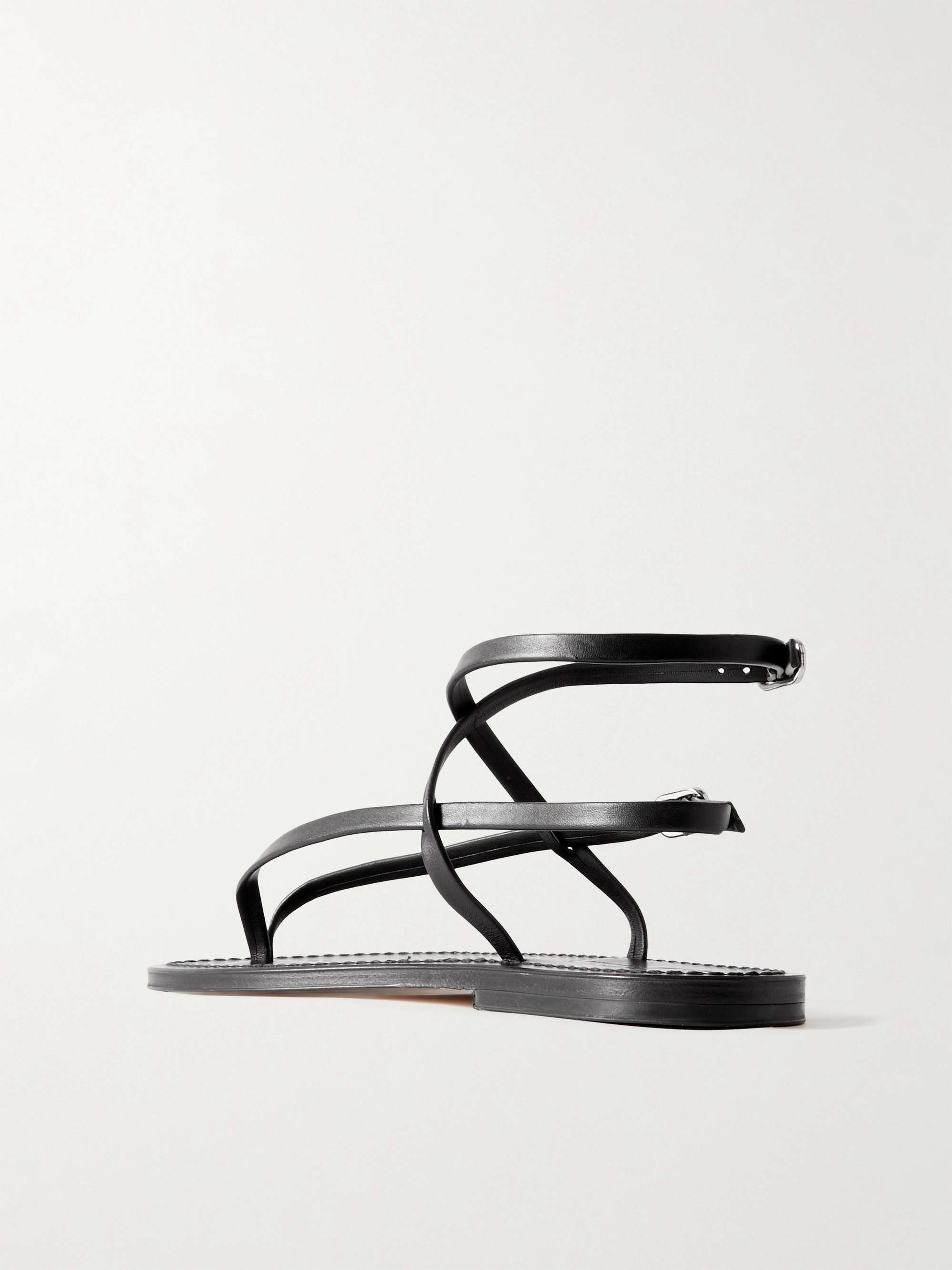 K JACQUES ST TROPEZ Abako leather sandals | NET-A-PORTER