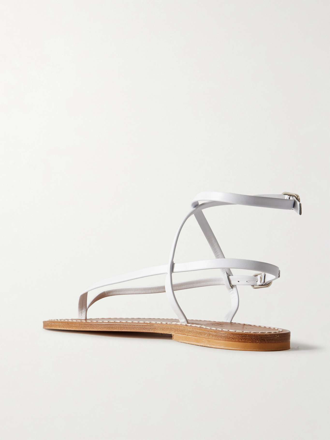 K JACQUES ST TROPEZ Abako leather sandals | NET-A-PORTER