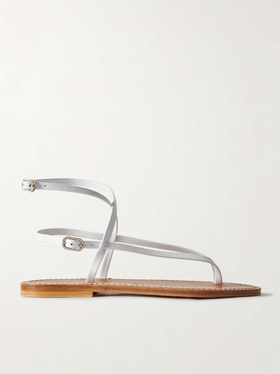 K JACQUES ST TROPEZ Abako leather sandals | NET-A-PORTER