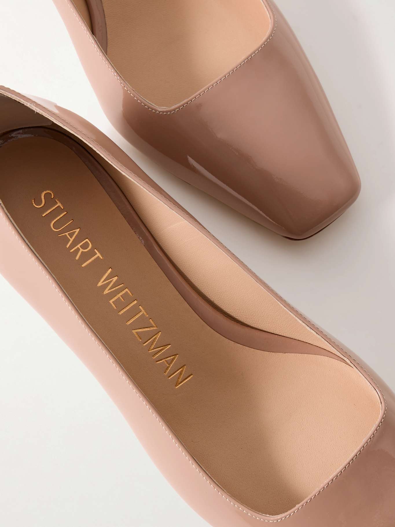 STUART WEITZMAN Vera patent-leather pumps | NET-A-PORTER