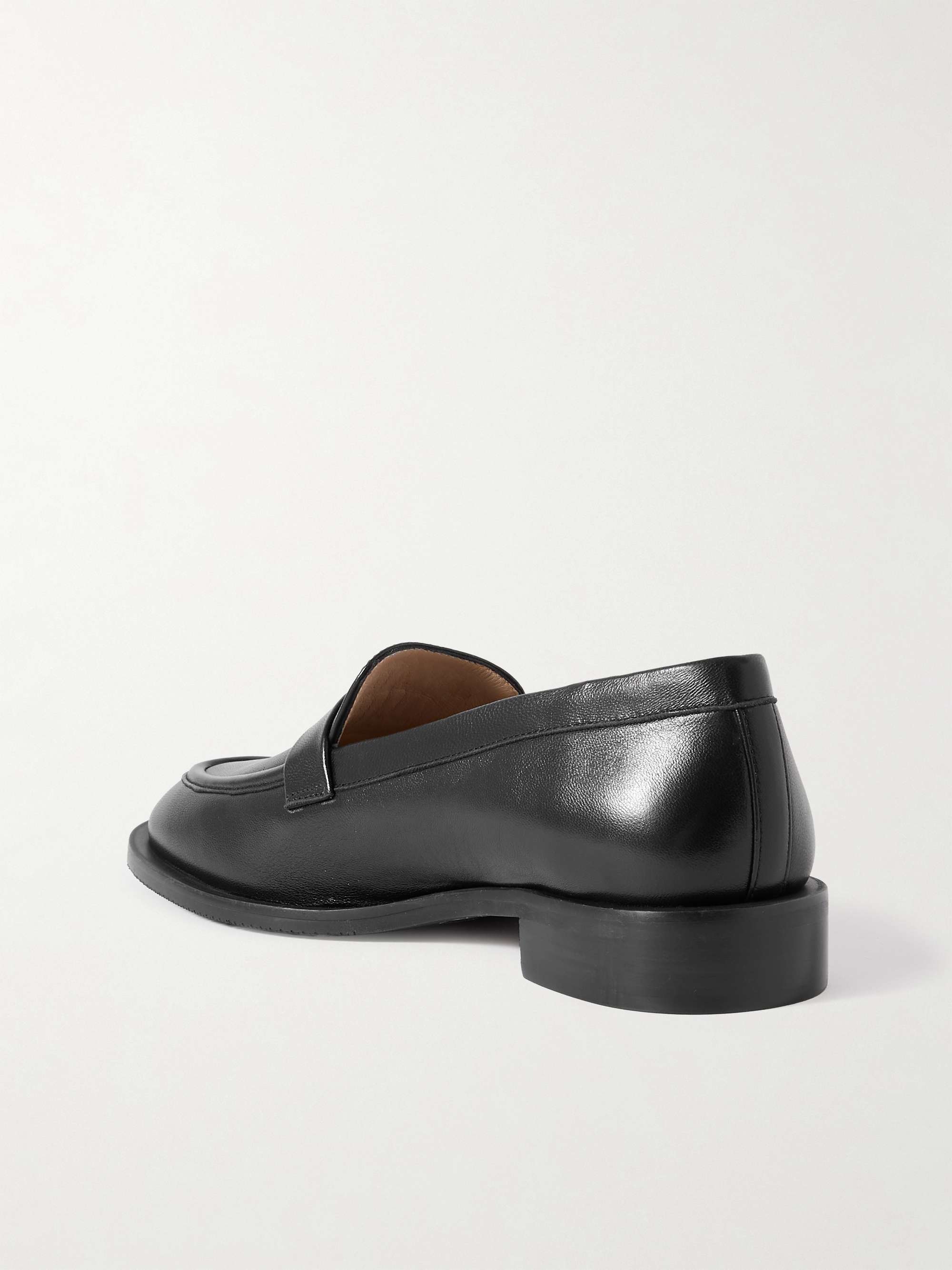 STUART WEITZMAN Palmer Sleek leather loafers | NET-A-PORTER