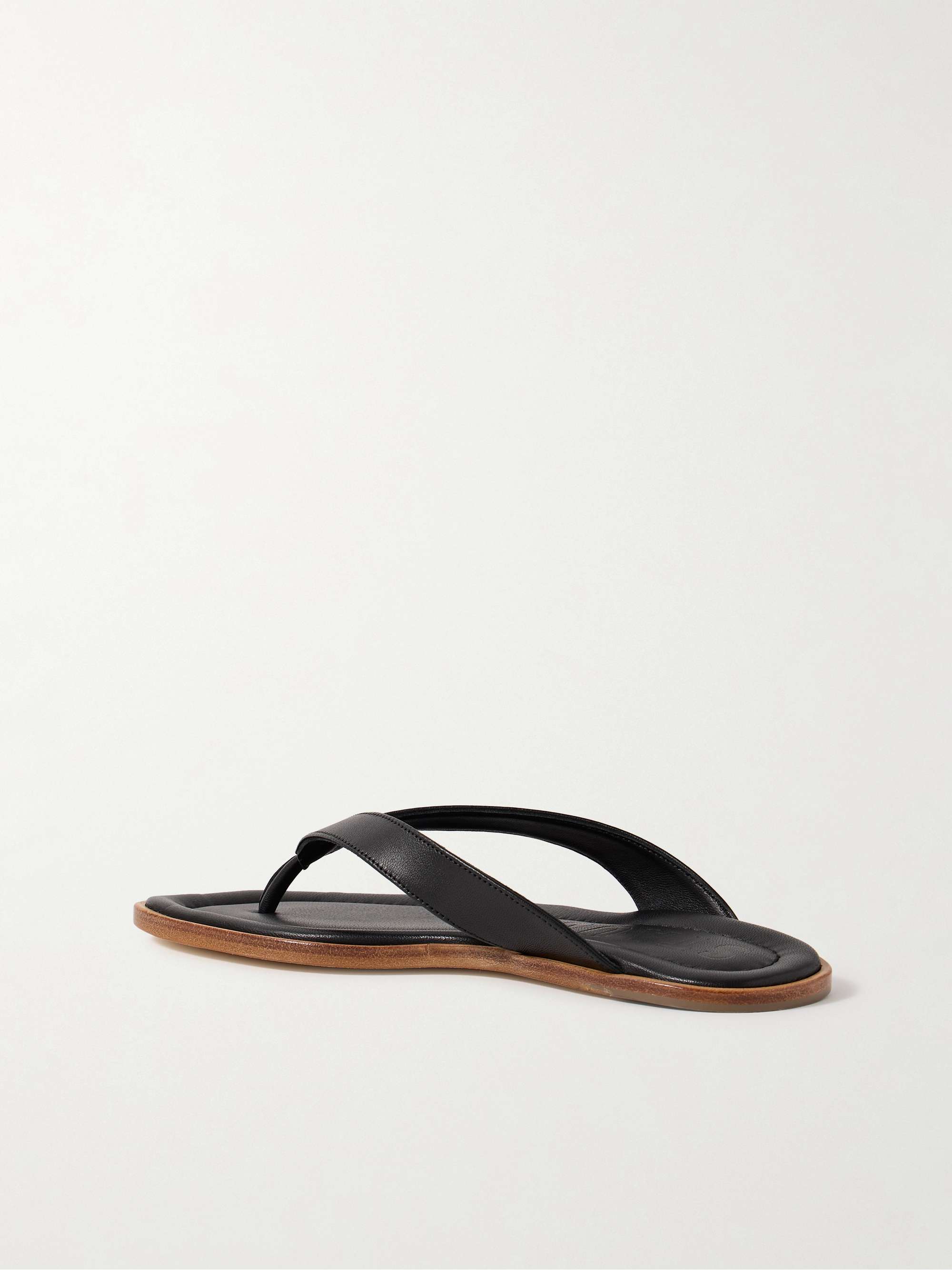 STAUD Dante leather thong sandals | NET-A-PORTER