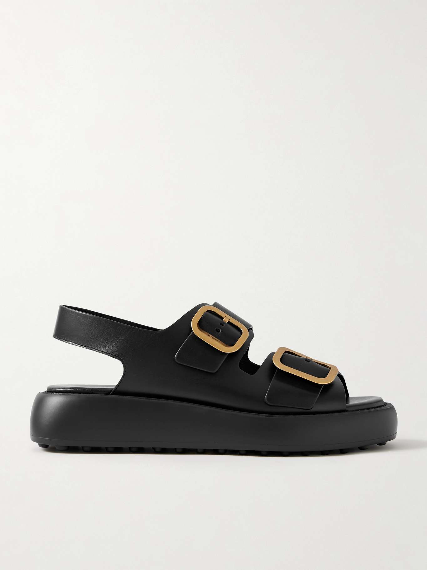 TOD'S Gomma buckled leather platform sandals | NET-A-PORTER