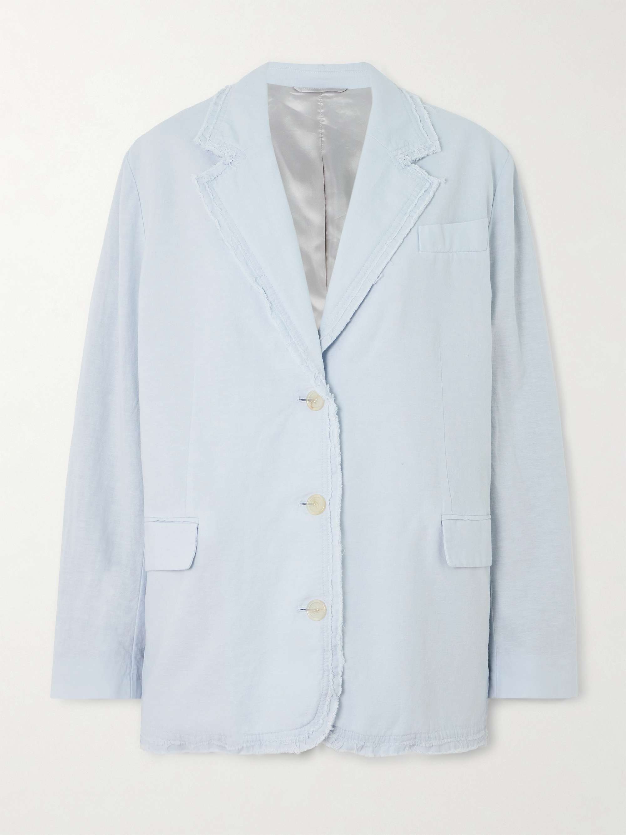 ACNE STUDIOS Oversized frayed cotton and linen-blend blazer ACNE STUDIOS Oversized frayed cotton and linen-blend blazer