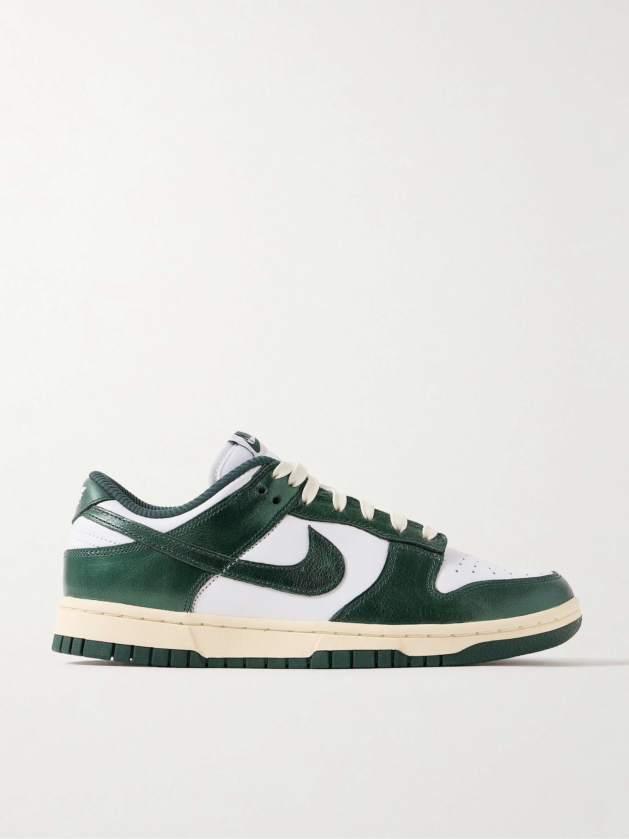 NIKE Dunk low metallic leather sneakers | NET-A-PORTER